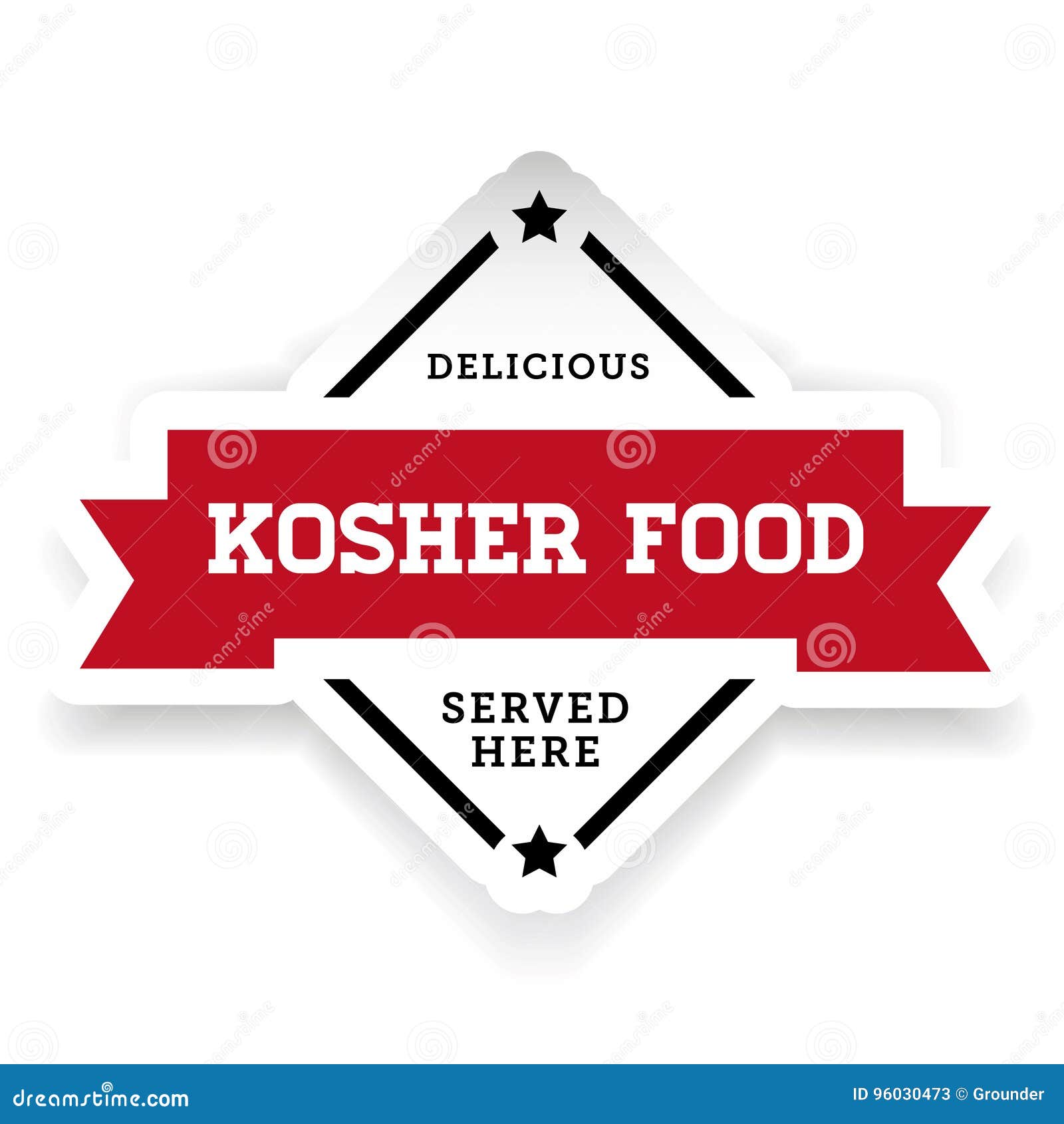 Kosher Food vintage label stock vector. Illustration of original - 96030473