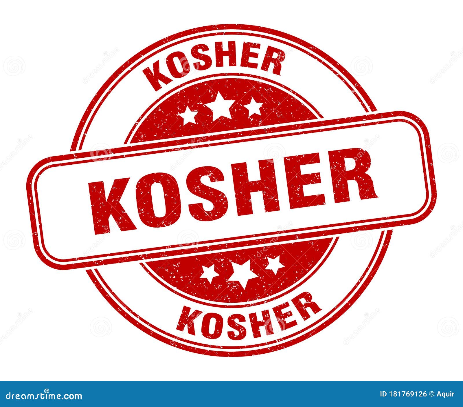 Kosher Stamp. Kosher Round Grunge Sign Stock Vector - Illustration of ...