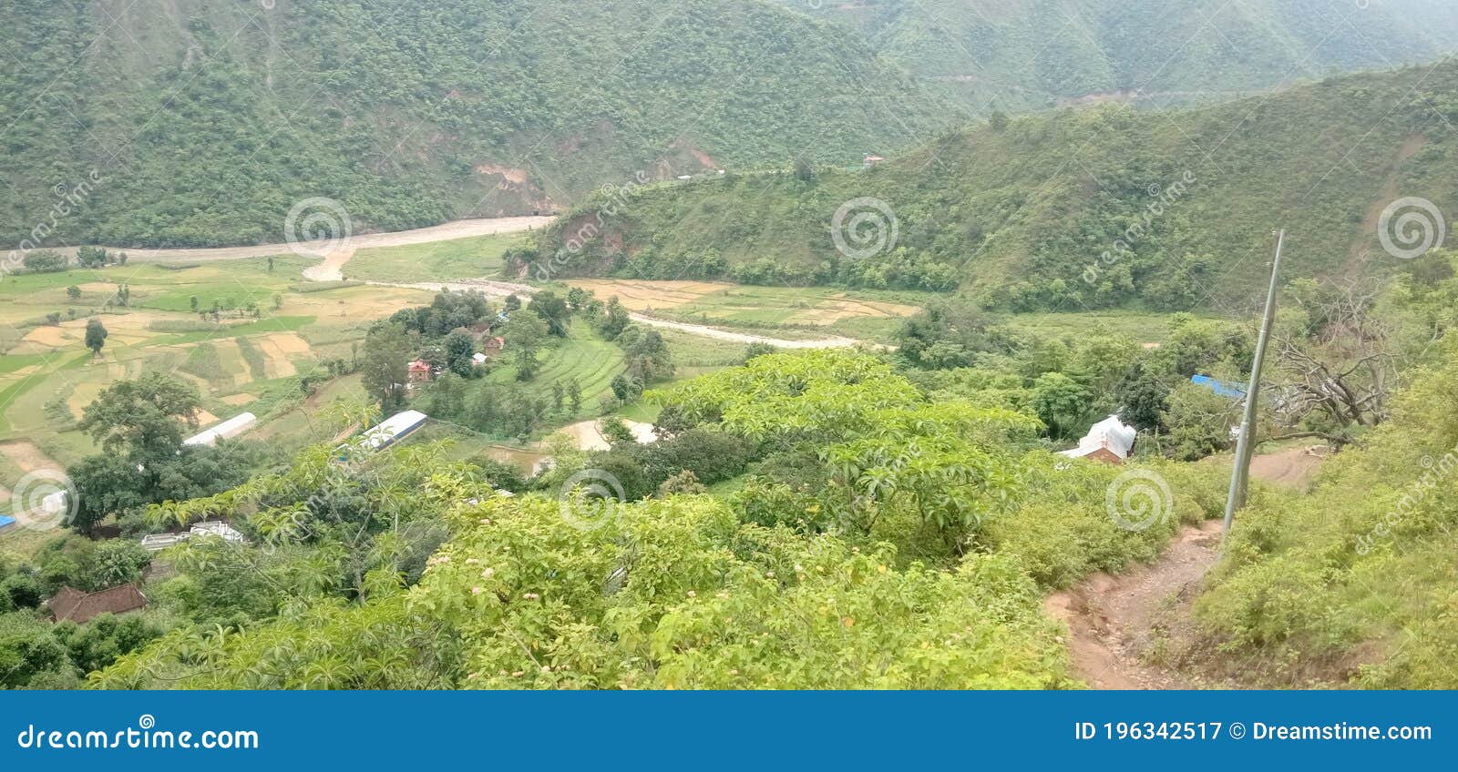 Koshi River and Hill Side in Nepal Stock Image - Image of koshi ...