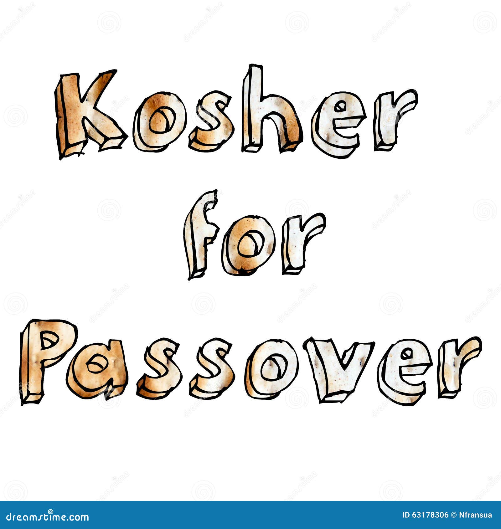 Kosjer Voor Pascha Tecturebrieven Met Matzah Stock Foto - Image of ...