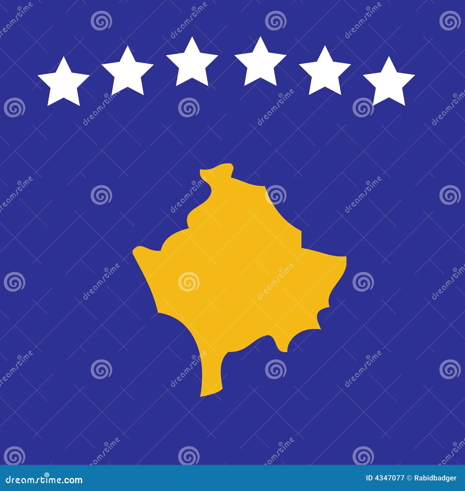 Kosovan Flag Cartoon Vector | CartoonDealer.com #4347077
