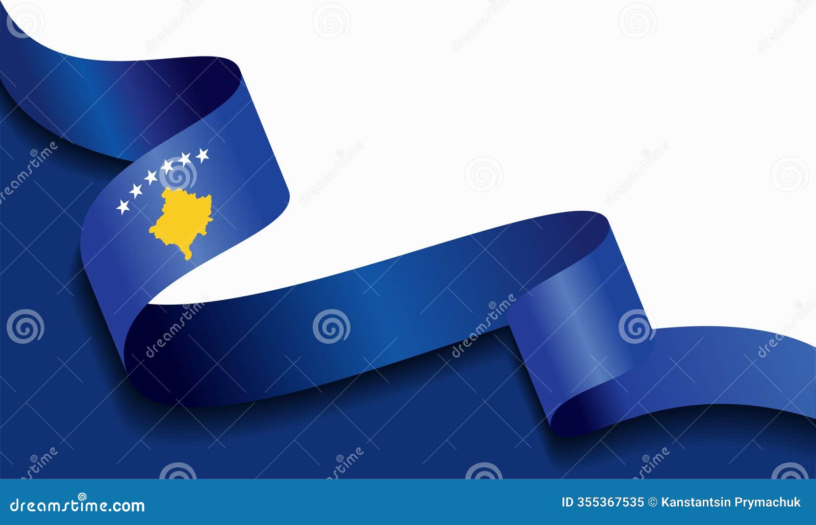Kosovo Flag Map, Chaotic Particles Pattern In The Kosovan Flag Colors ...