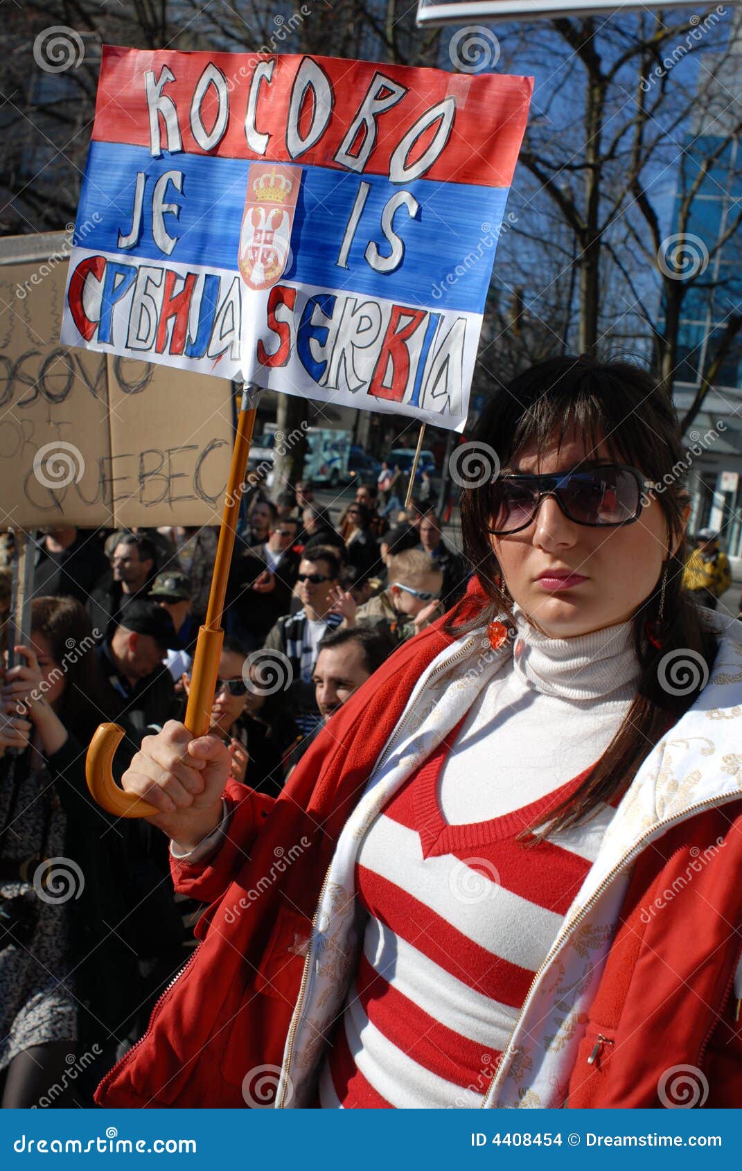 Kosovo Independence Protest Editorial Stock Image - Image of placard ...
