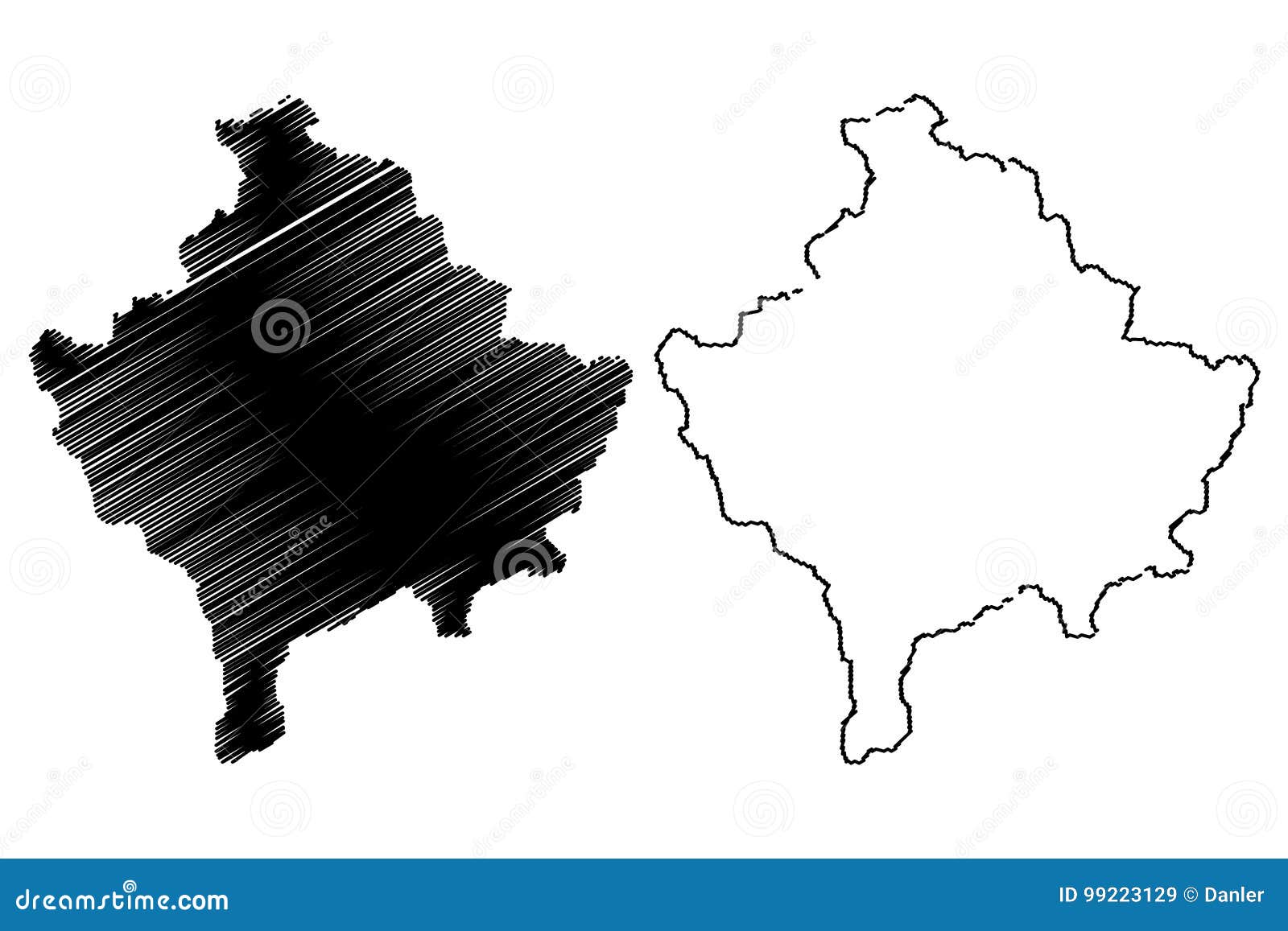 Kosovo map vector stock vector. Illustration of flat - 99223129