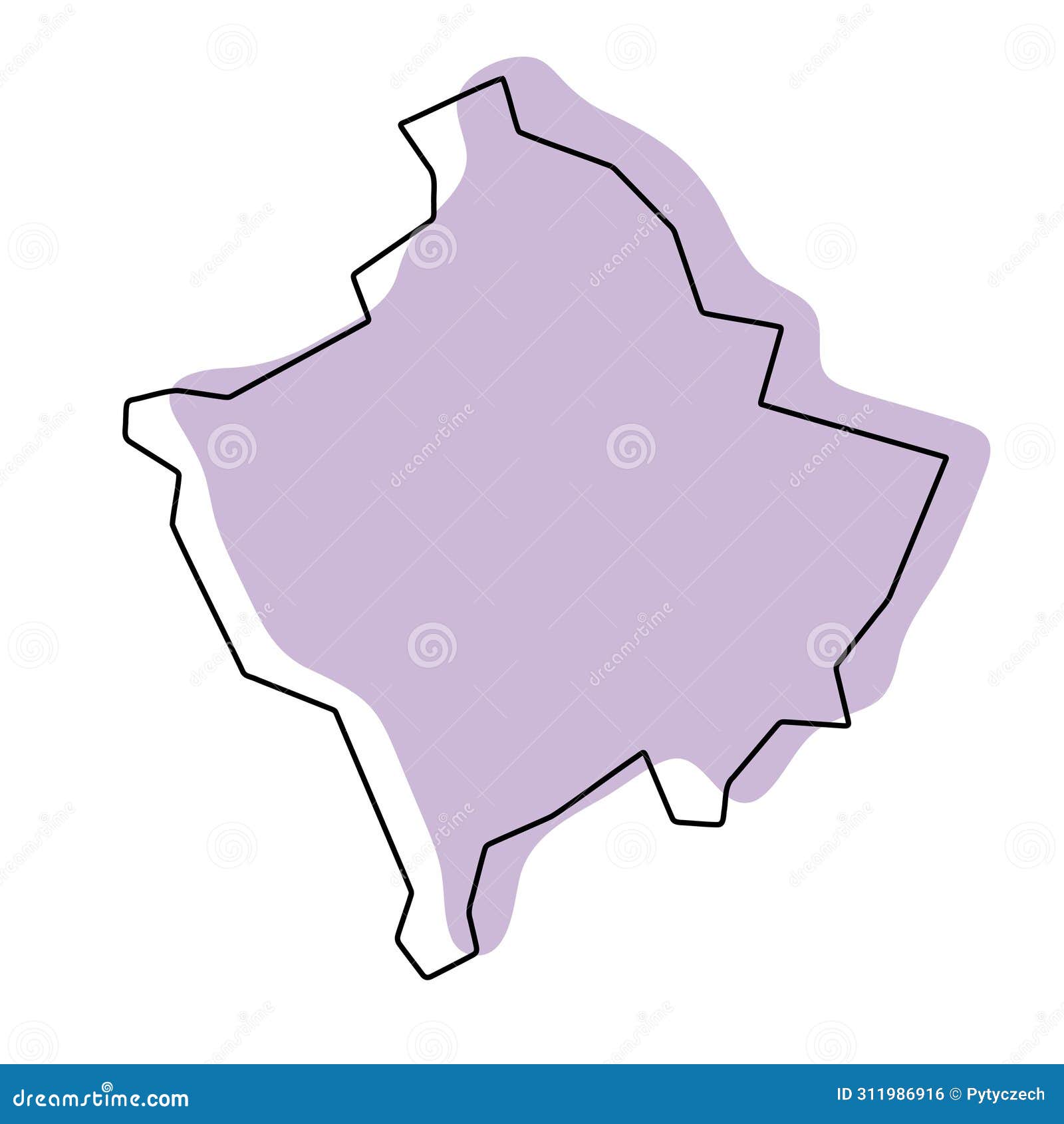 Kosovo Simplified Vector Outline Map Royalty-Free Stock Photography ... Kosovo Simplified Vector Outline Map Royalty-Free Stock Photography ...