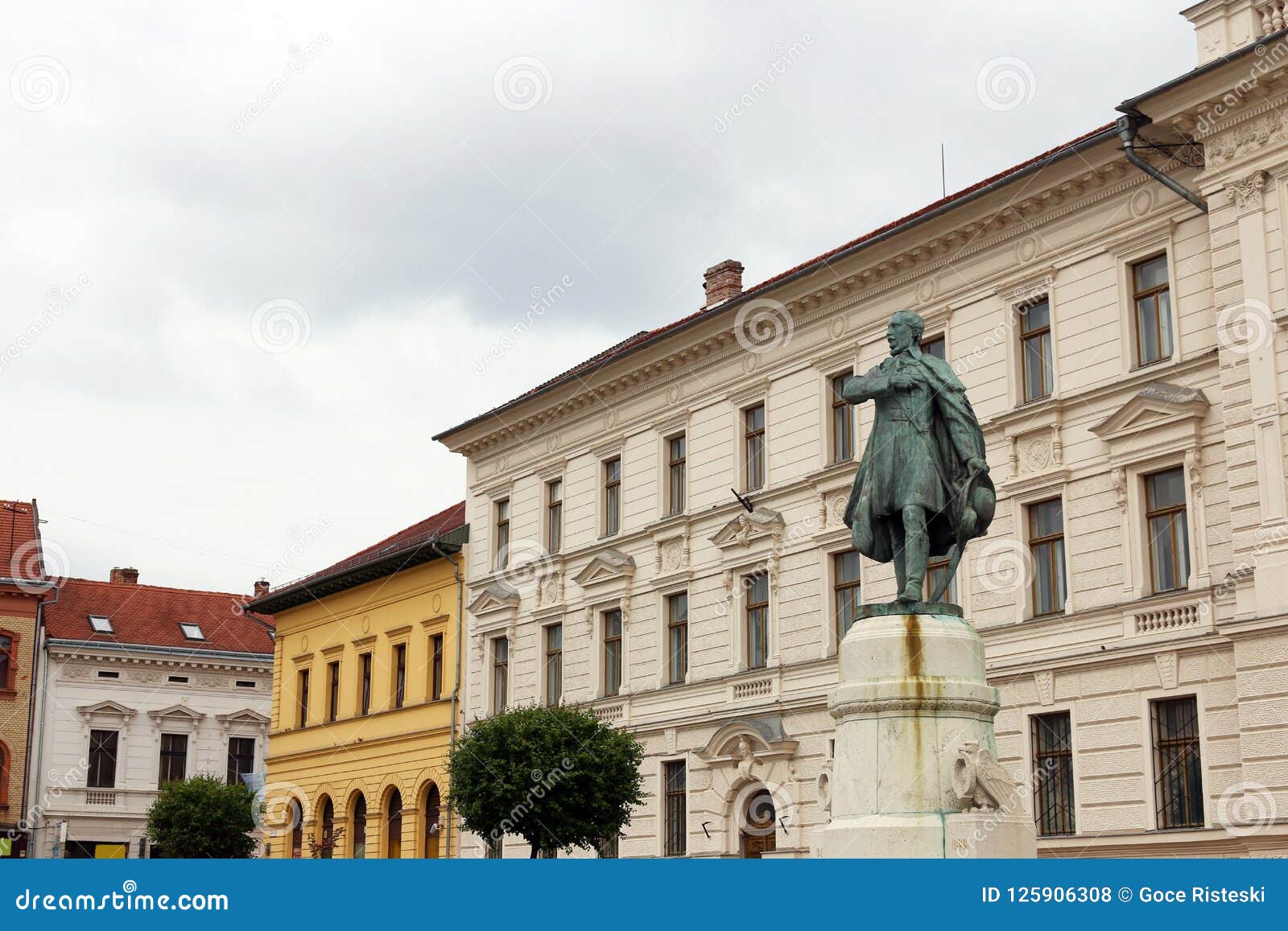 The Kossuth monument Pecs stock photo. Image of symbol - 125906308
