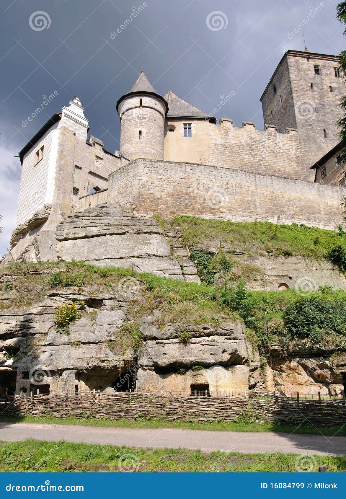 Kost castle stock image. Image of ancient, clouds, fortress - 16084799