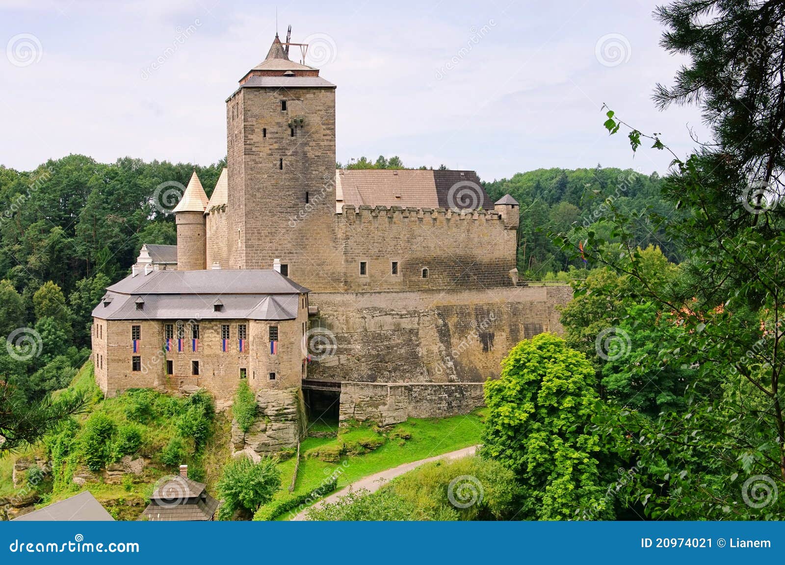 Kost castle stock image. Image of hill, tower, house - 20974021