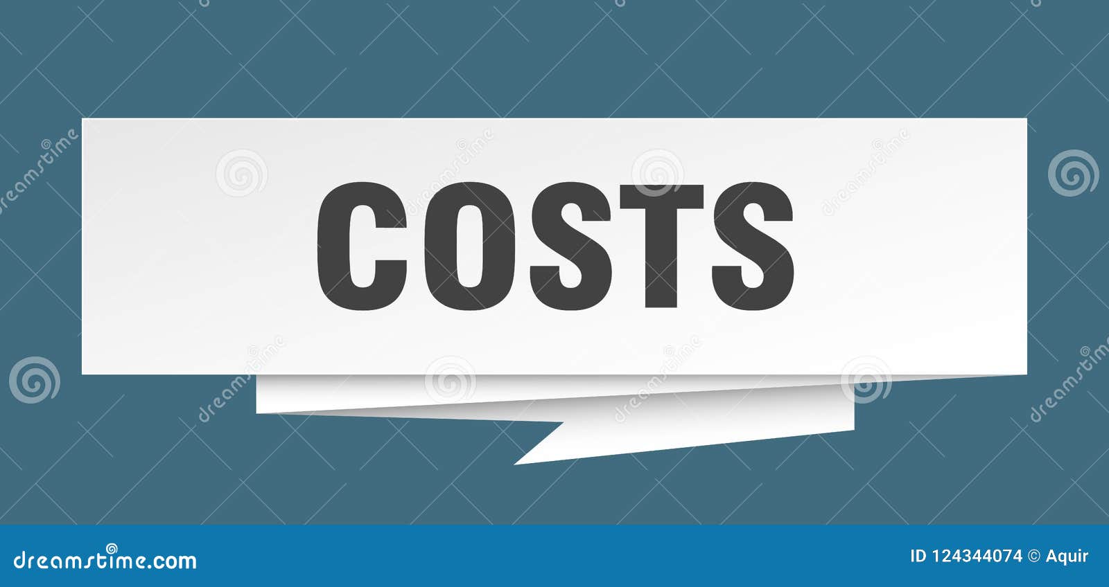 Kosten vektor abbildung. Illustration von getrennt, kosten - 124344074