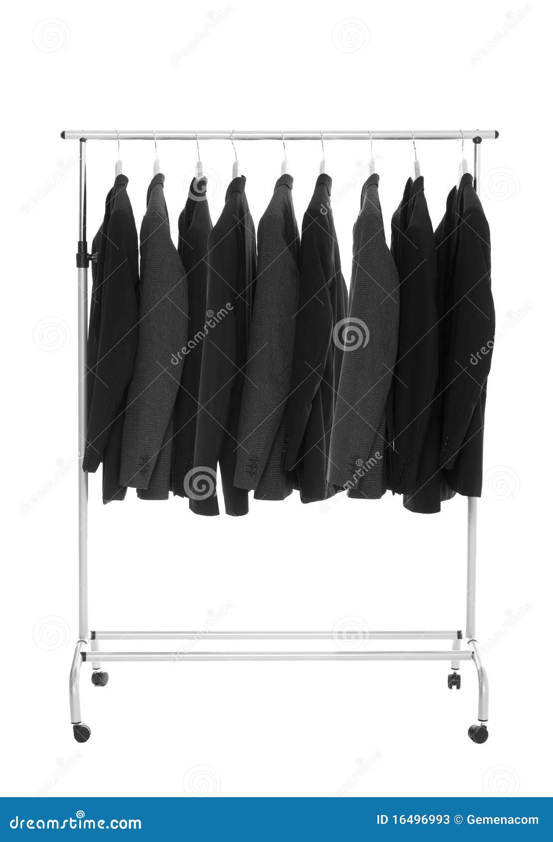 Kostuums Op Een Rek Van De Kleding Stock Afbeelding - Image of doek ...