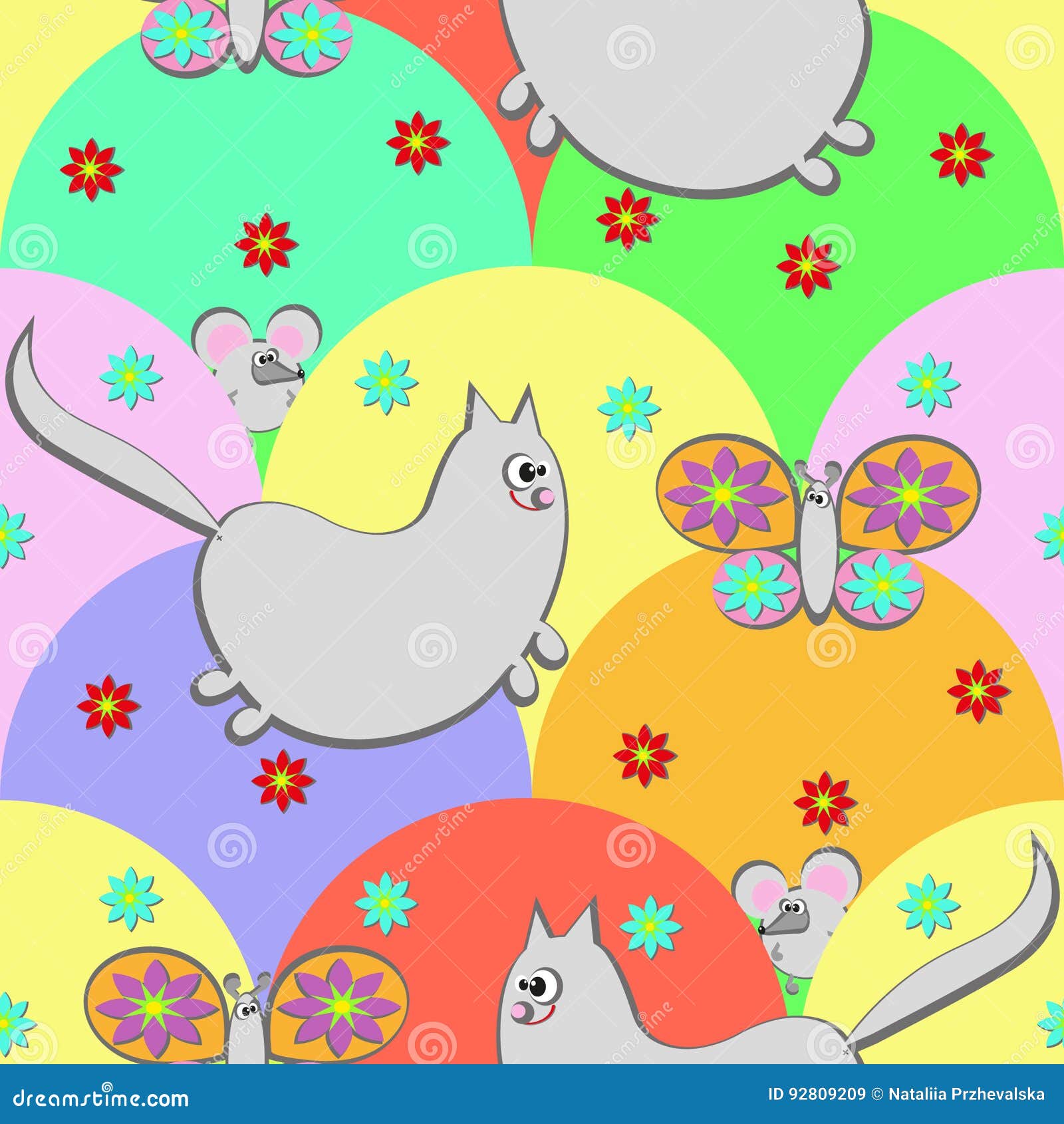 Kot i motyl ilustracja wektor. Ilustracja złożonej z odpoczynek - 92809209