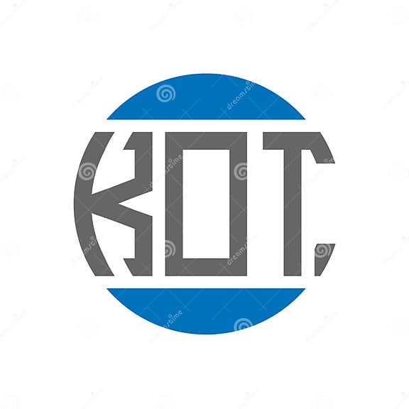 KOT Letter Logo Design on White Background. KOT Creative Initials ...