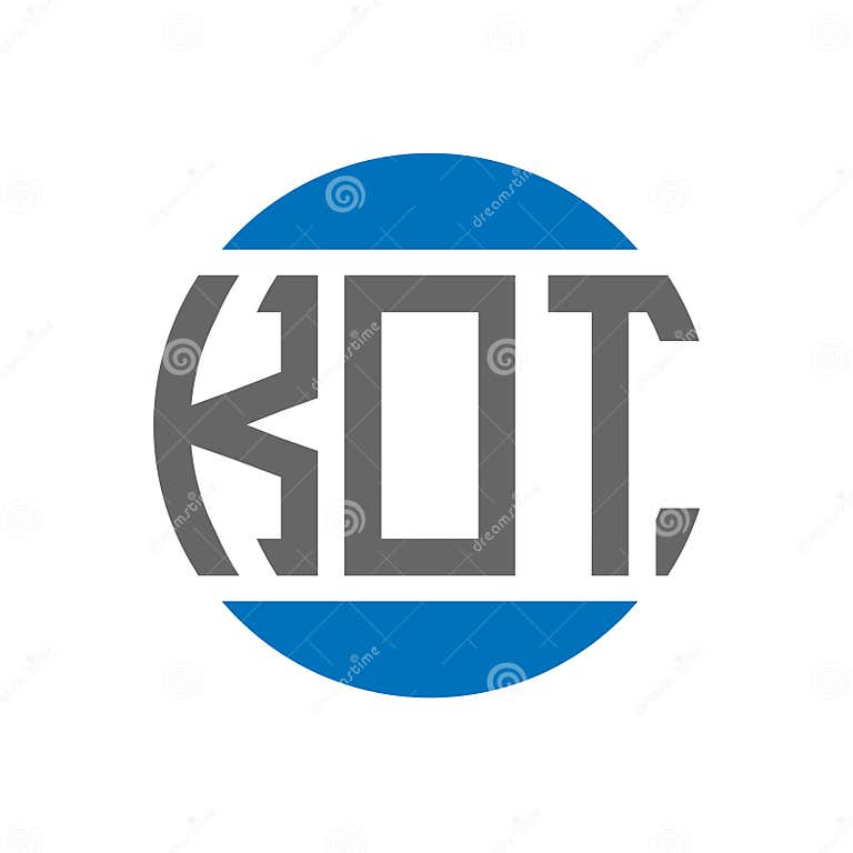 KOT Letter Logo Design on White Background. KOT Creative Initials ...