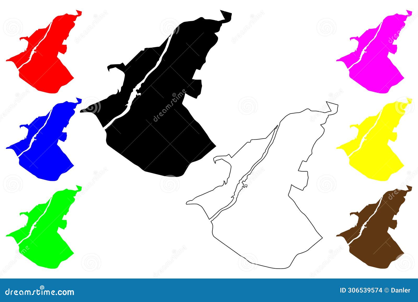 Kota City (Republic of India) Map Vector Illustration, Stock Vector ...