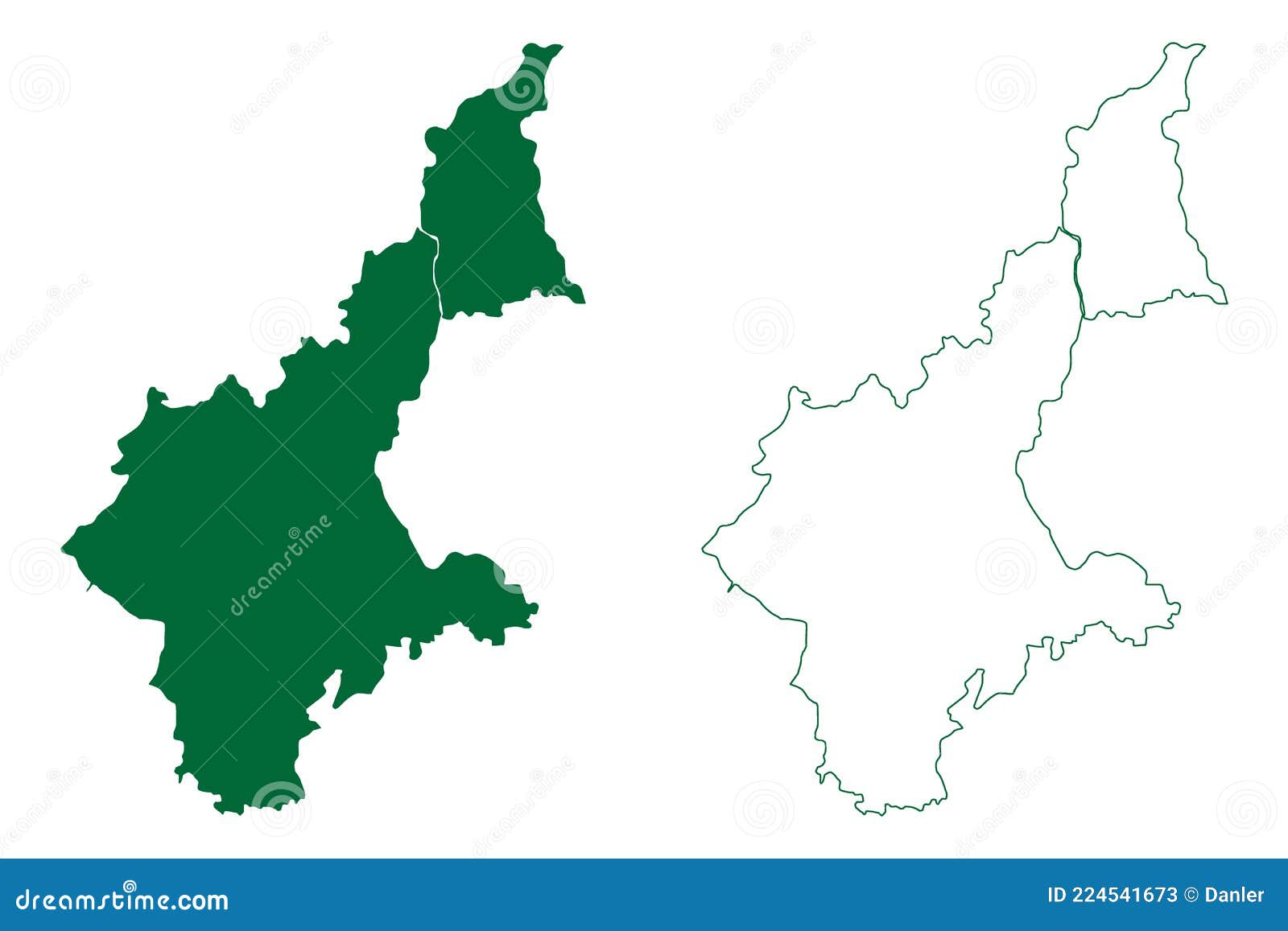Kota District Rajasthan State, Republic of India Map Vector ...