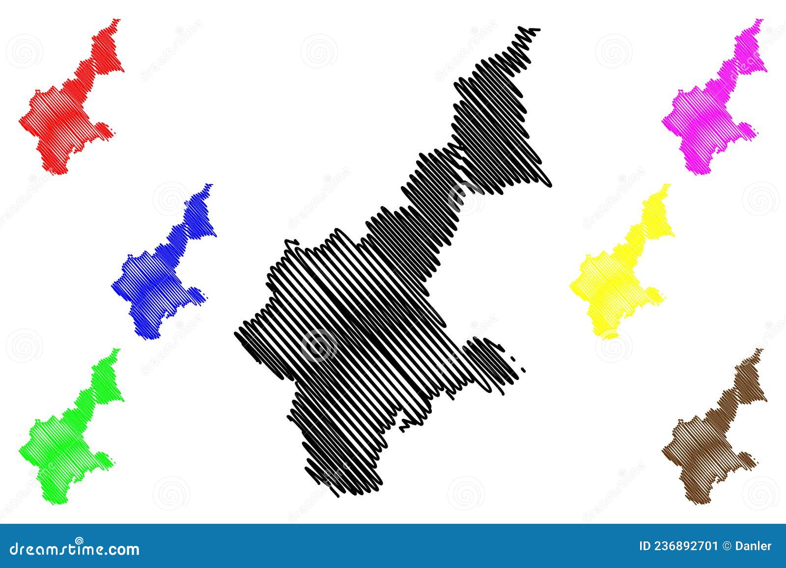 Kota District Rajasthan State, Republic of India Map Vector ...