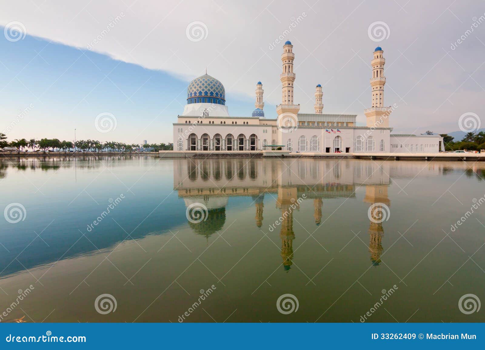 Kota Kinabalu Mosque at Sabah, Borneo, Malaysia Stock Image - Image of ...