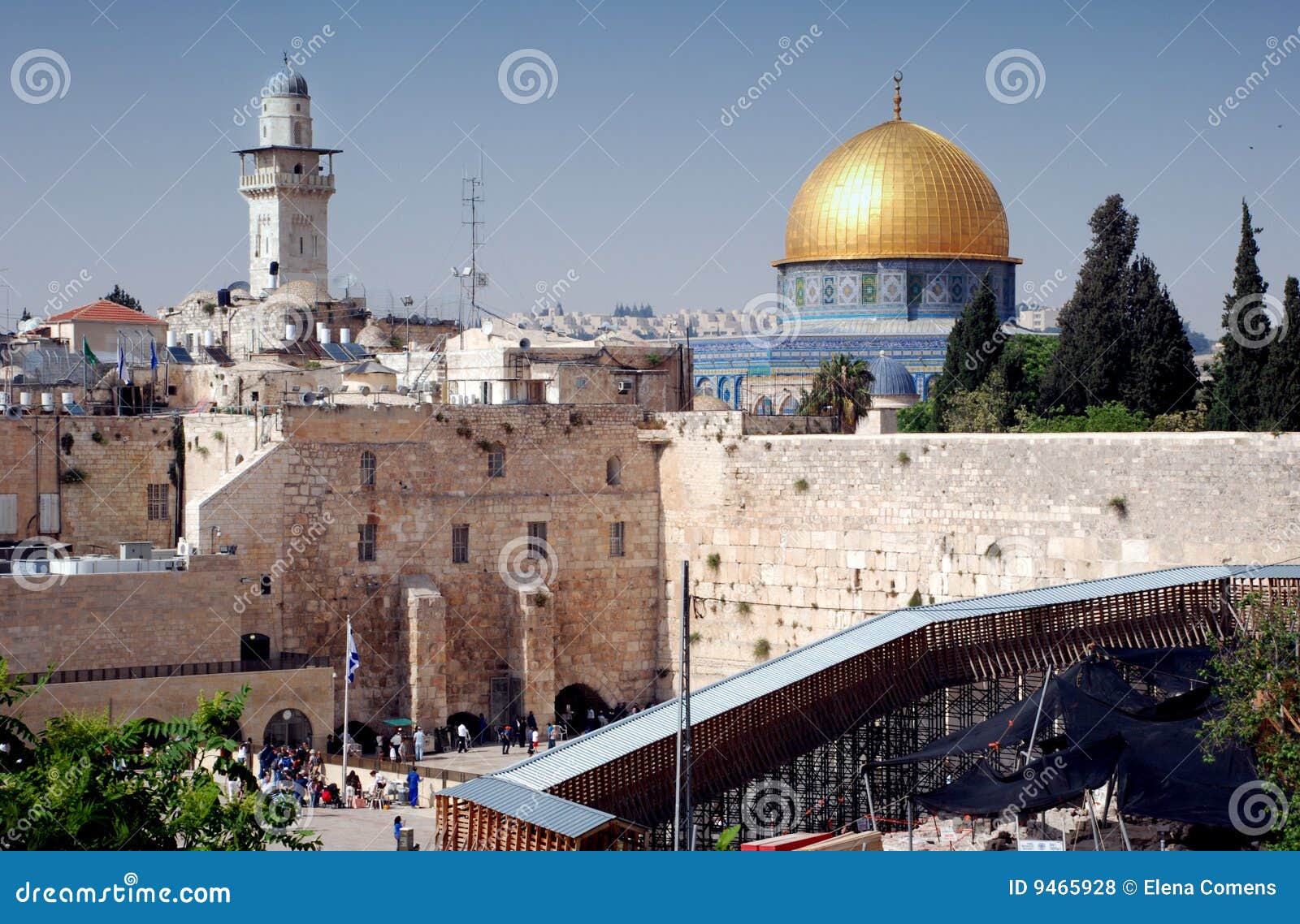 The Kotel, Jerusalem stock photo. Image of rock, mineret - 9465928