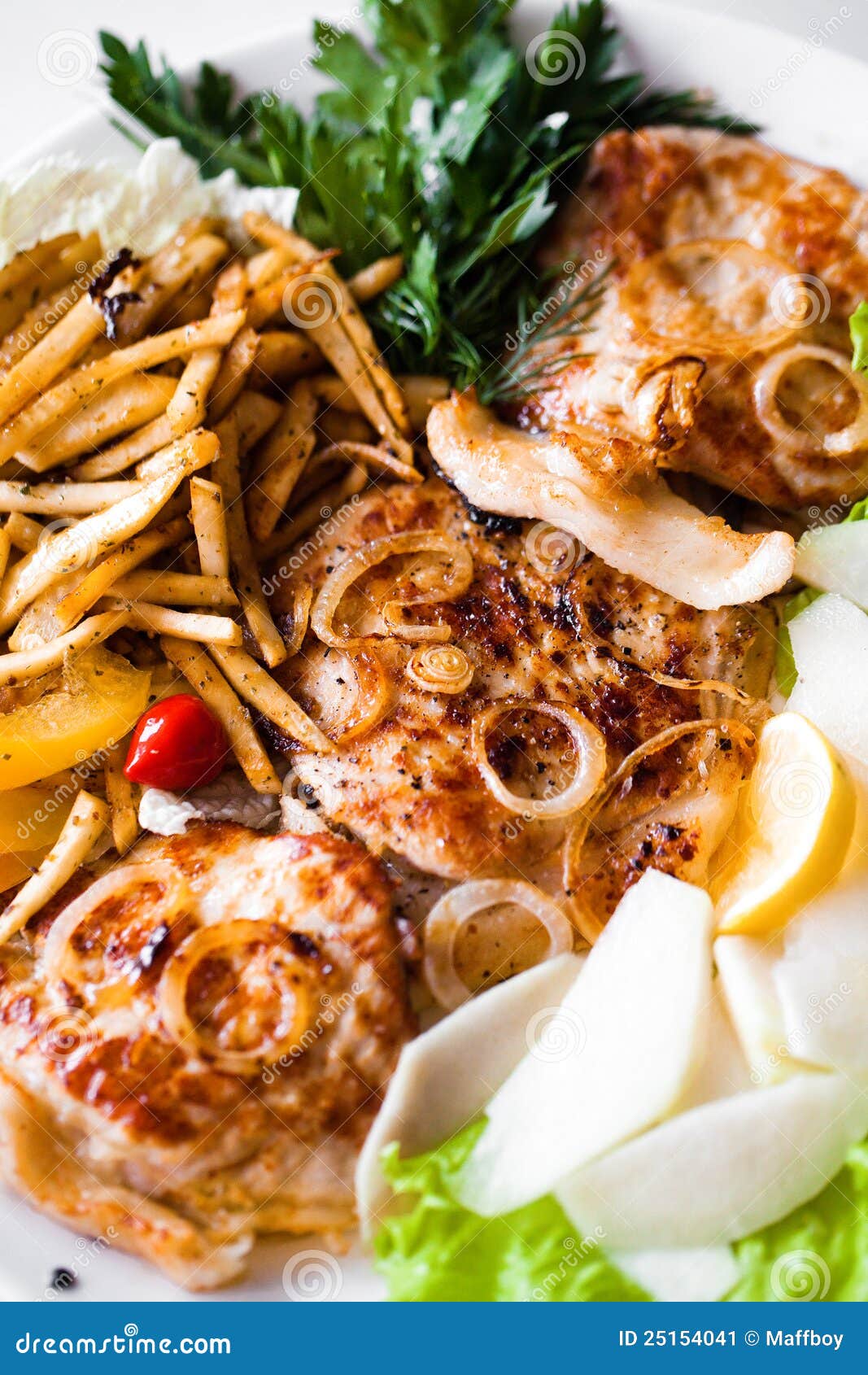 Kotelet En Gebraden Gerechten Stock Afbeelding - Image of kotelet ...