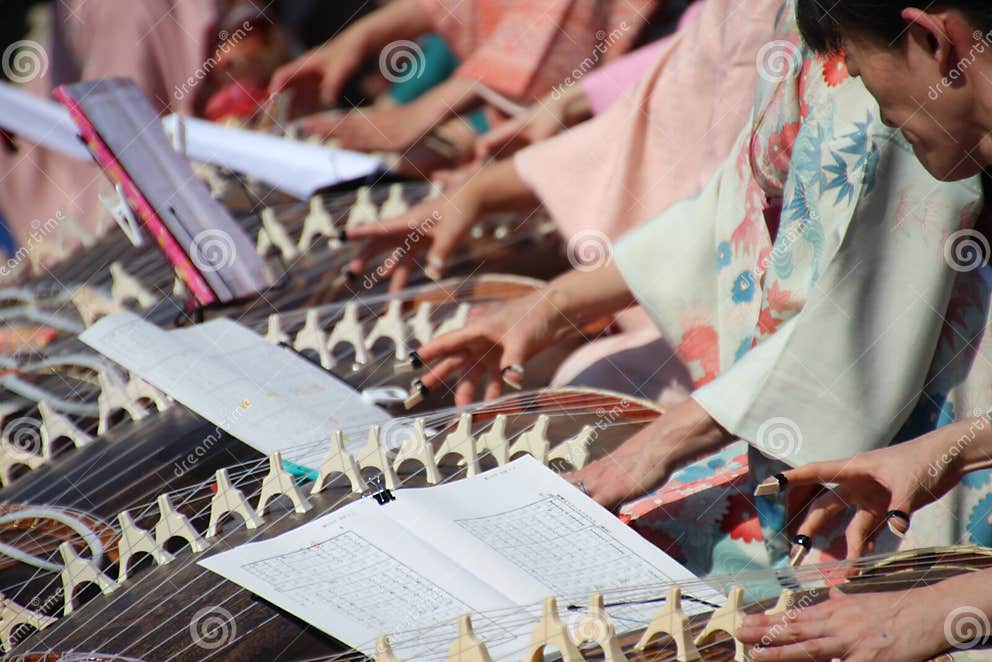 Koto players editorial stock image. Image of japanese - 24444799