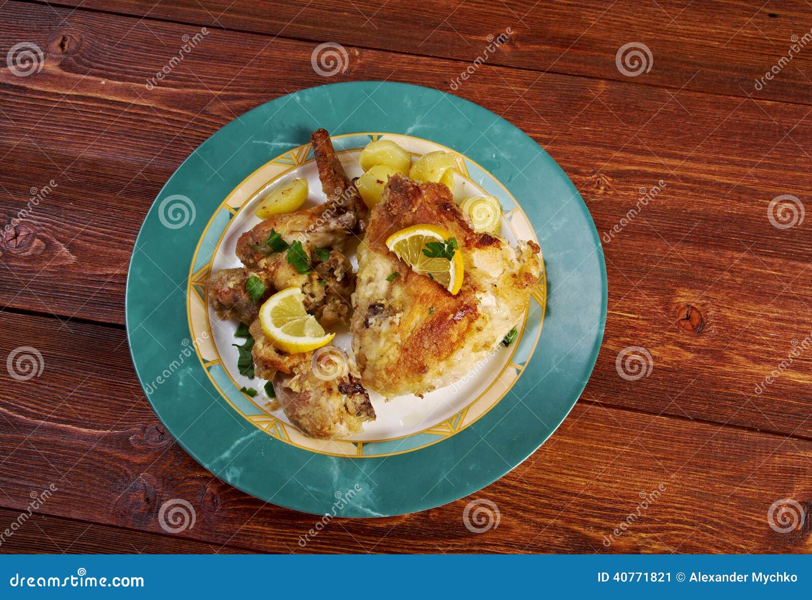 Kotopoulo Lemonato stock afbeelding. Image of friet, hongerig - 40771821