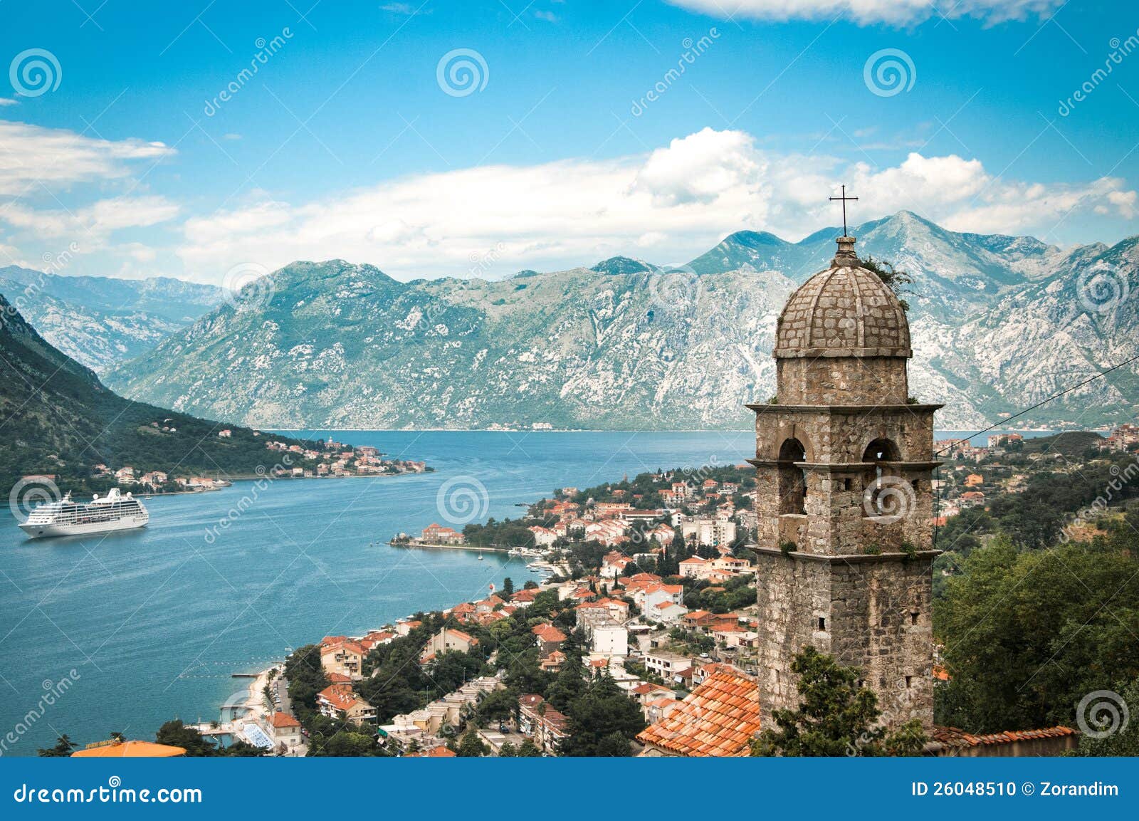 Kotor City with Montenegro stock photo. Image of architecture - 26048510
