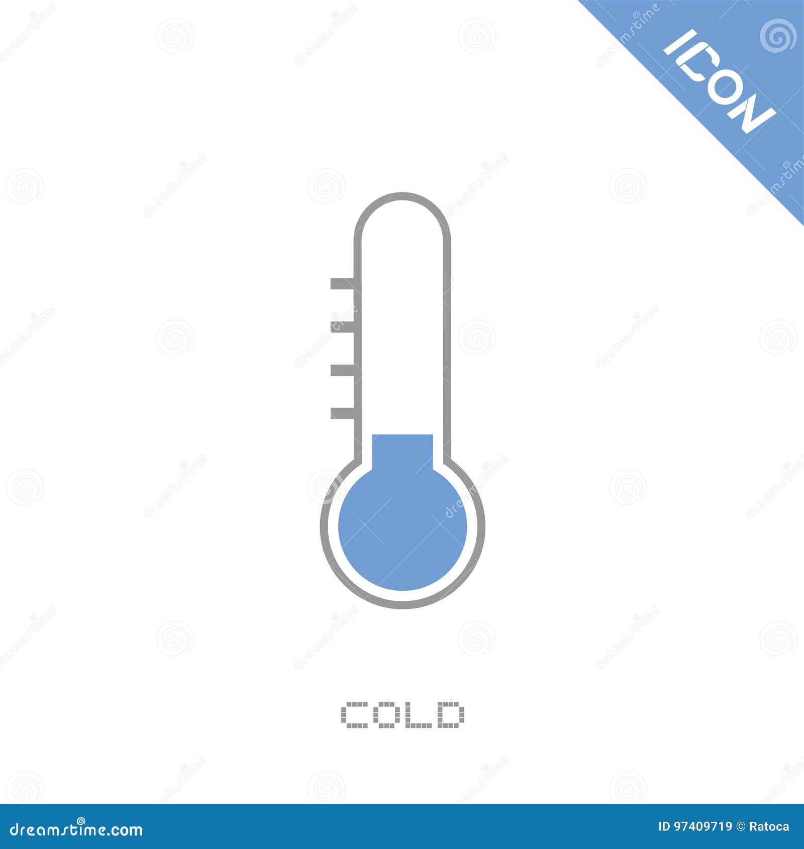 Koud pictogram vector illustratie. Illustration of fantasierijk - 97409719