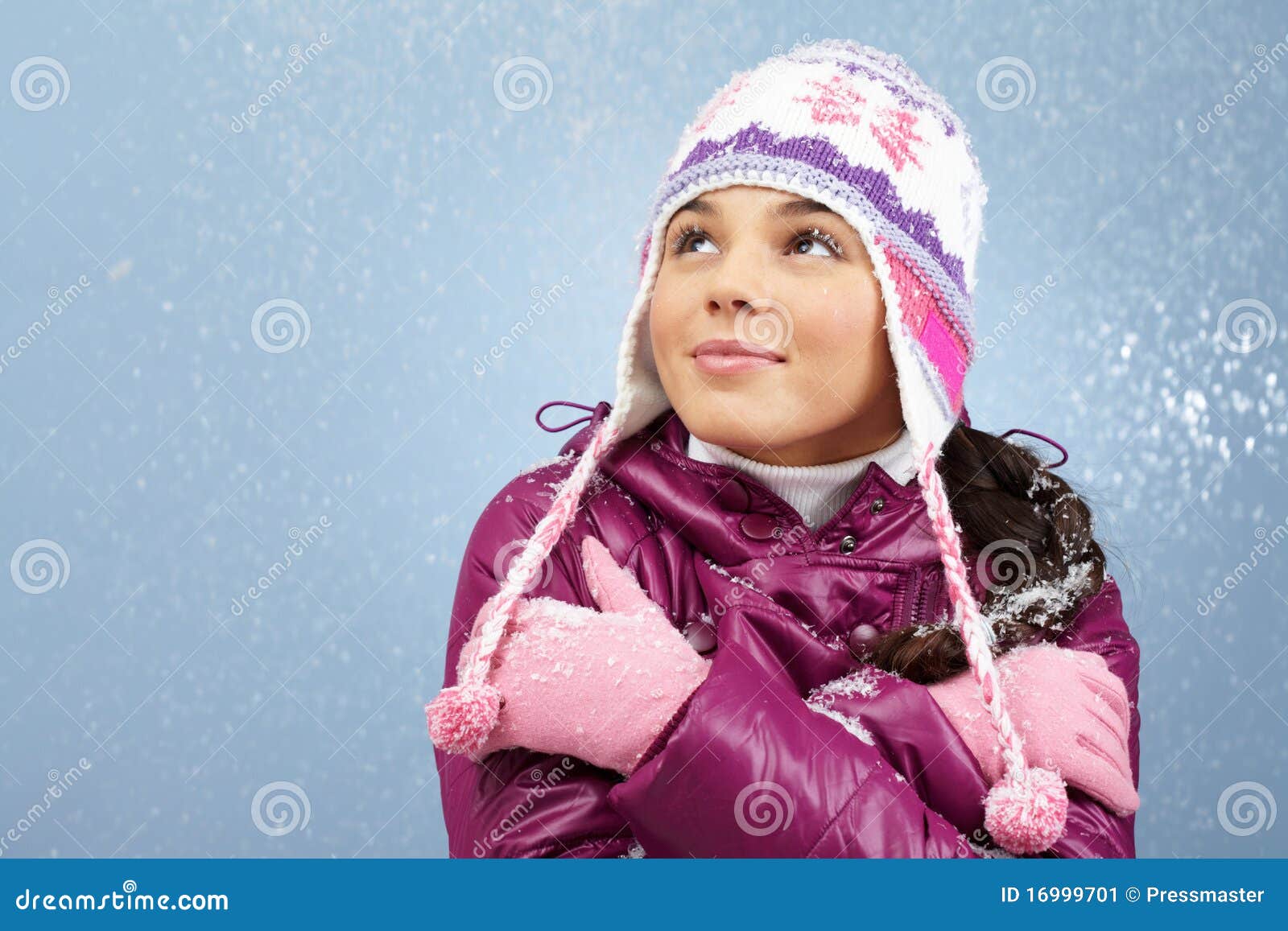 Koud weer stock afbeelding. Image of gebreid, toevallig - 16999701