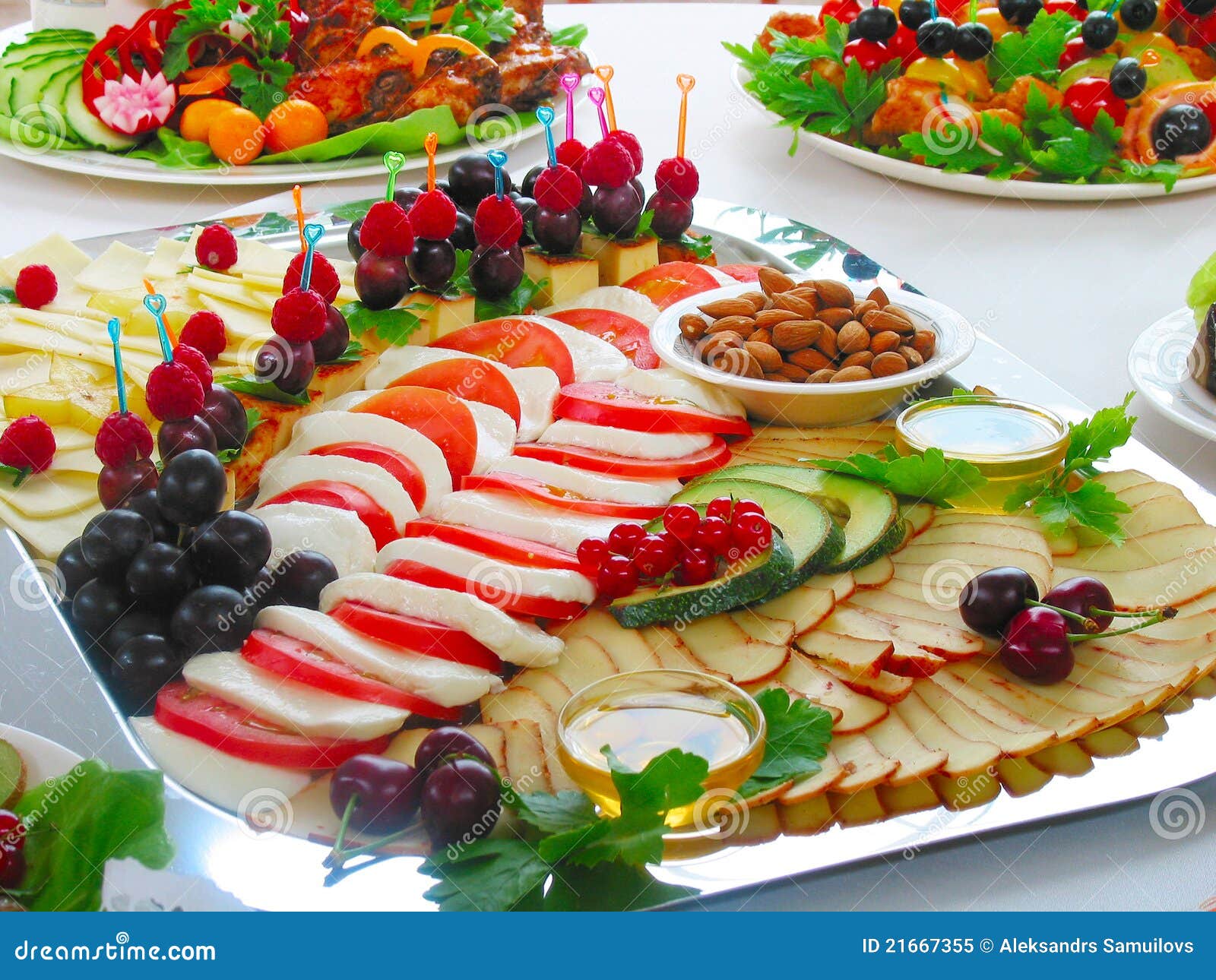 Koude voorgerechten stock afbeelding. Image of gastronomisch - 21667355