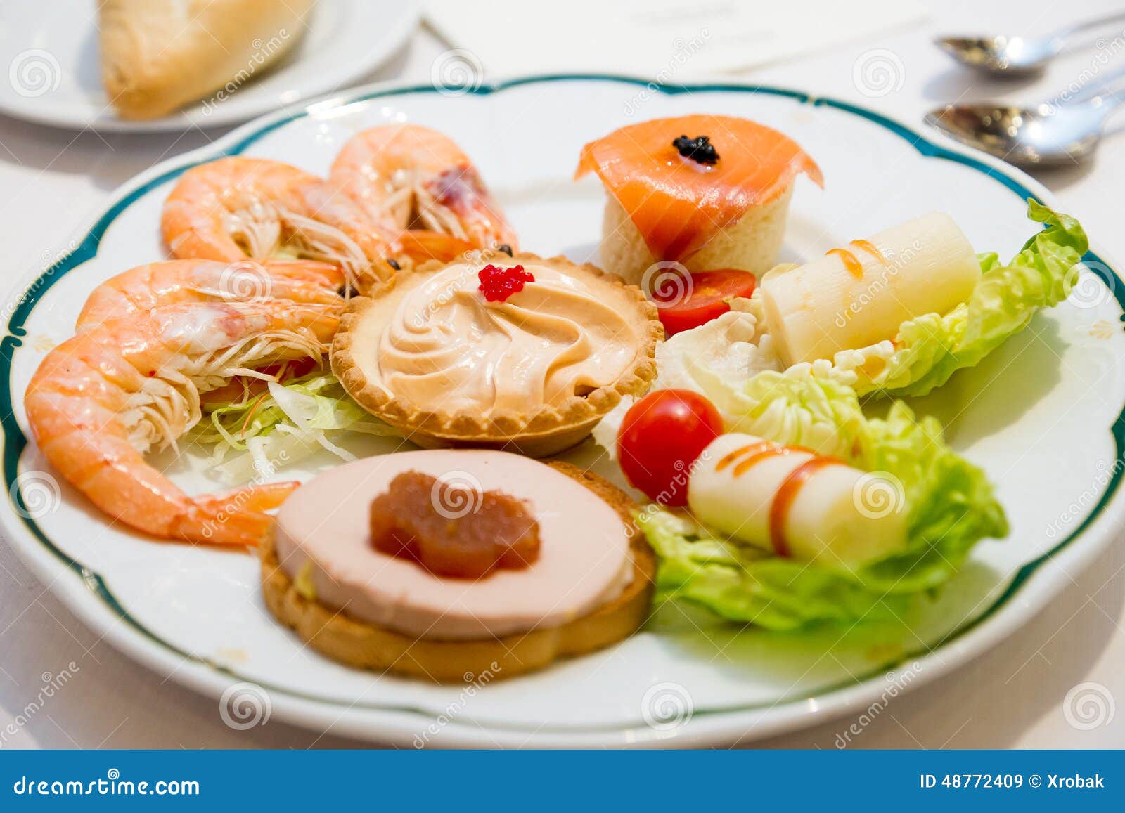 Koude Voorgerechten Koude Snacks Stock Afbeelding - Image of gebak ...