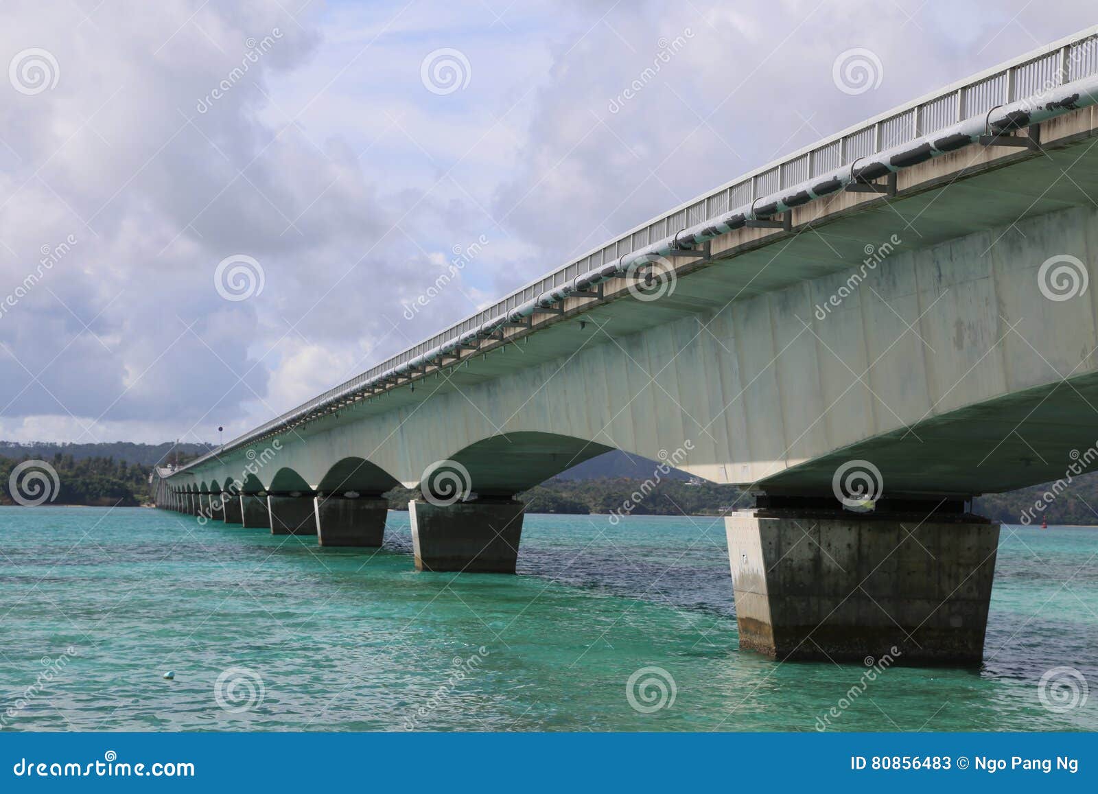 Kouri Bridge in Okinawa, Japan Stock Image - Image of ocean, holiday ...