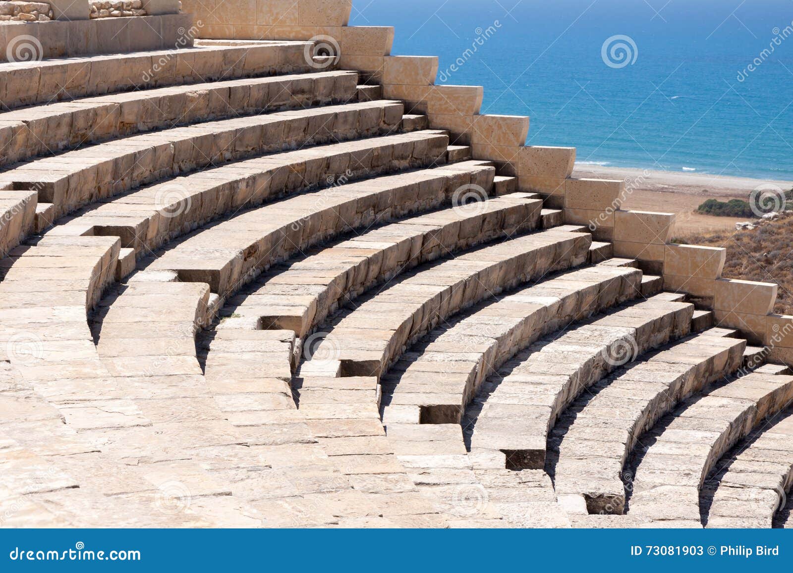 KOURION, CYPRUS/GREECE - JULY 24 : Restored Ampitheatre in the ...