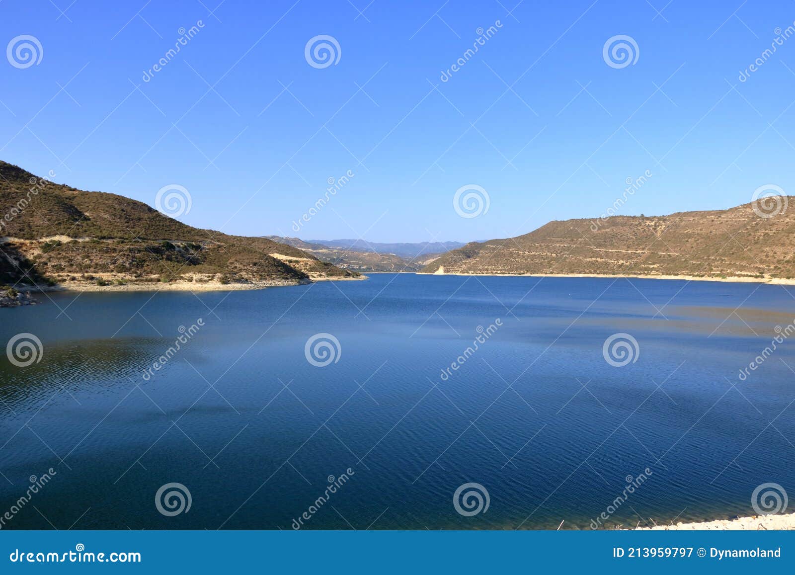 Kouris Dam with Reservoir, the Largest of a Network of 107 Dams, 15 Km ...