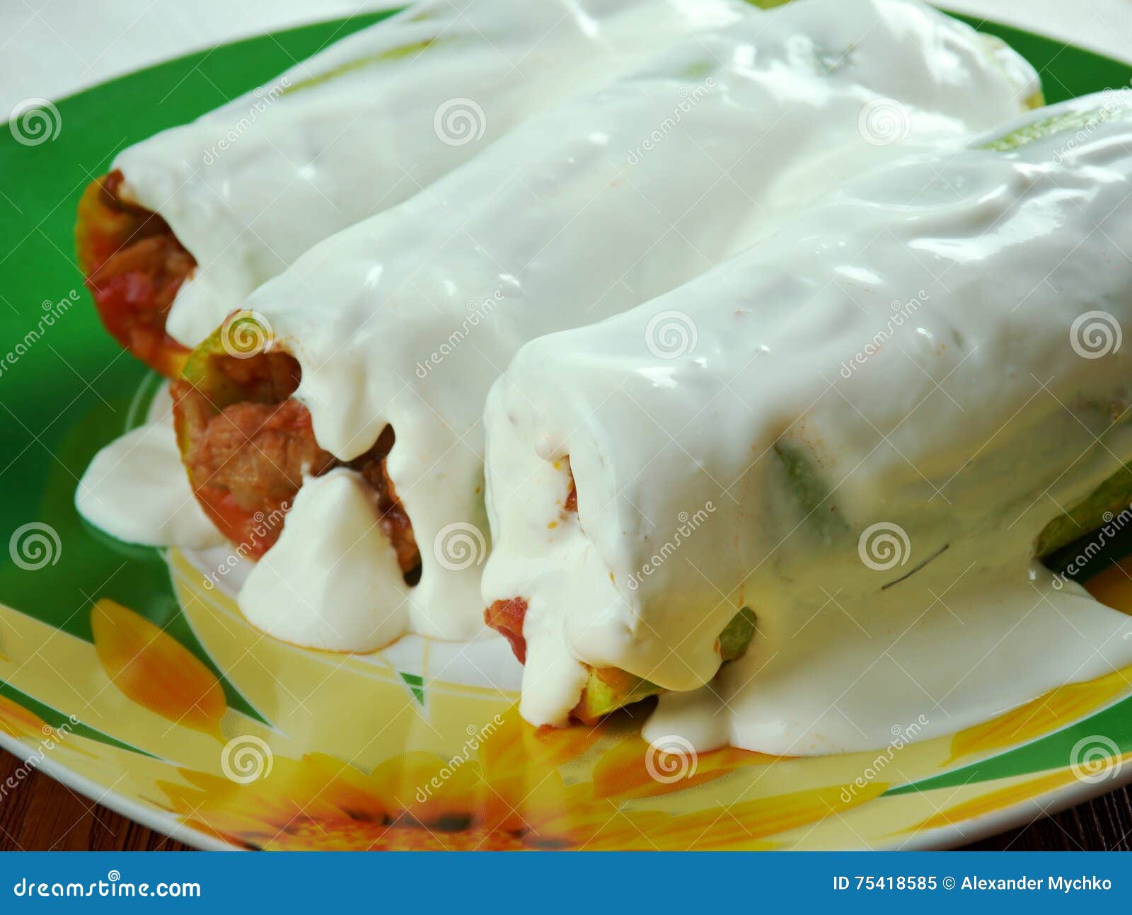 Kousa bel laban stock image. Image of beef, baked, dish - 75418585