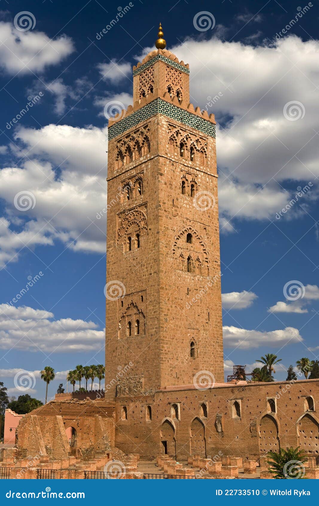 Koutoubia Mosque stock photo. Image of traditional, mosque - 22733510