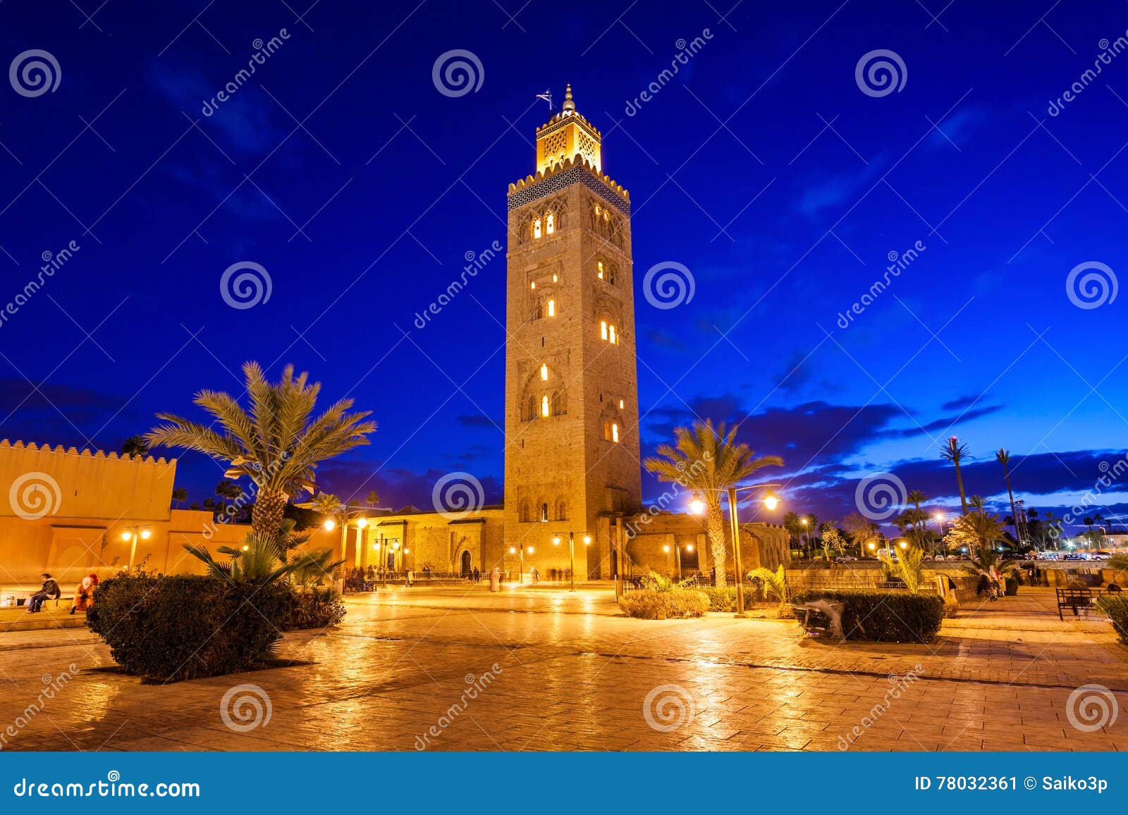 The Koutoubia Mosque stock image. Image of famous, arabic - 78032361