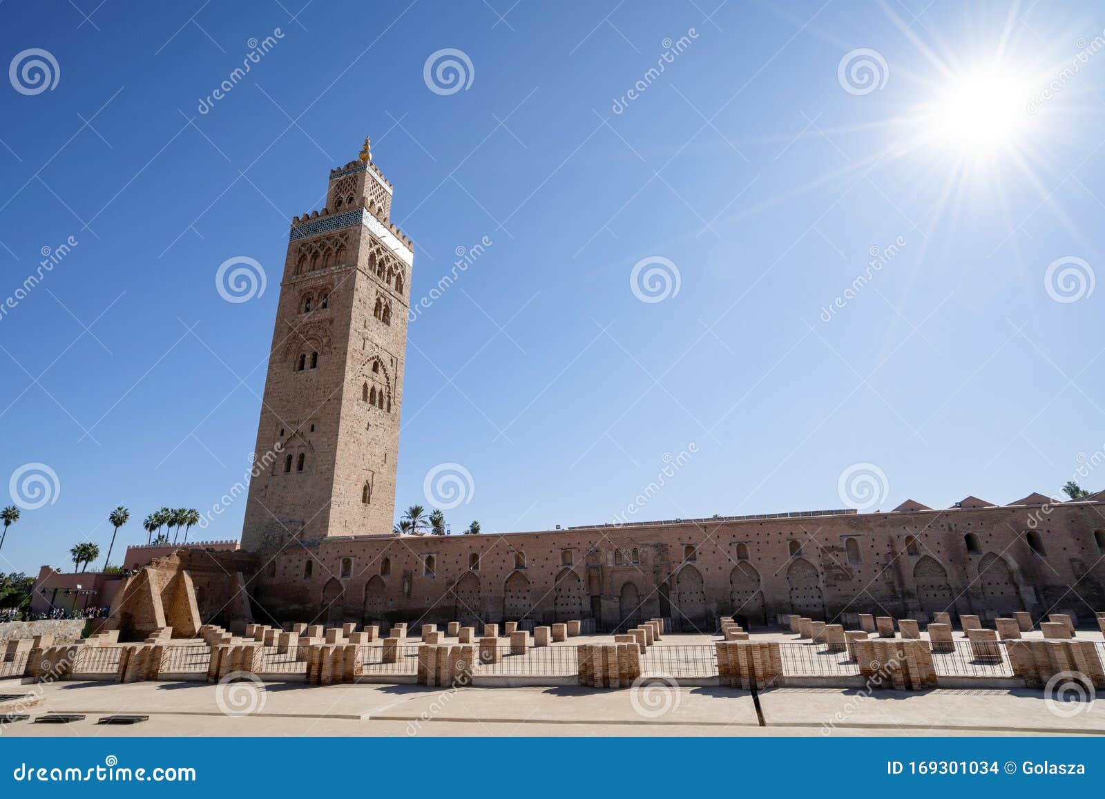 Mosque from 12th Century in Old Town of Marrakech, Morocco Stock Photo ...