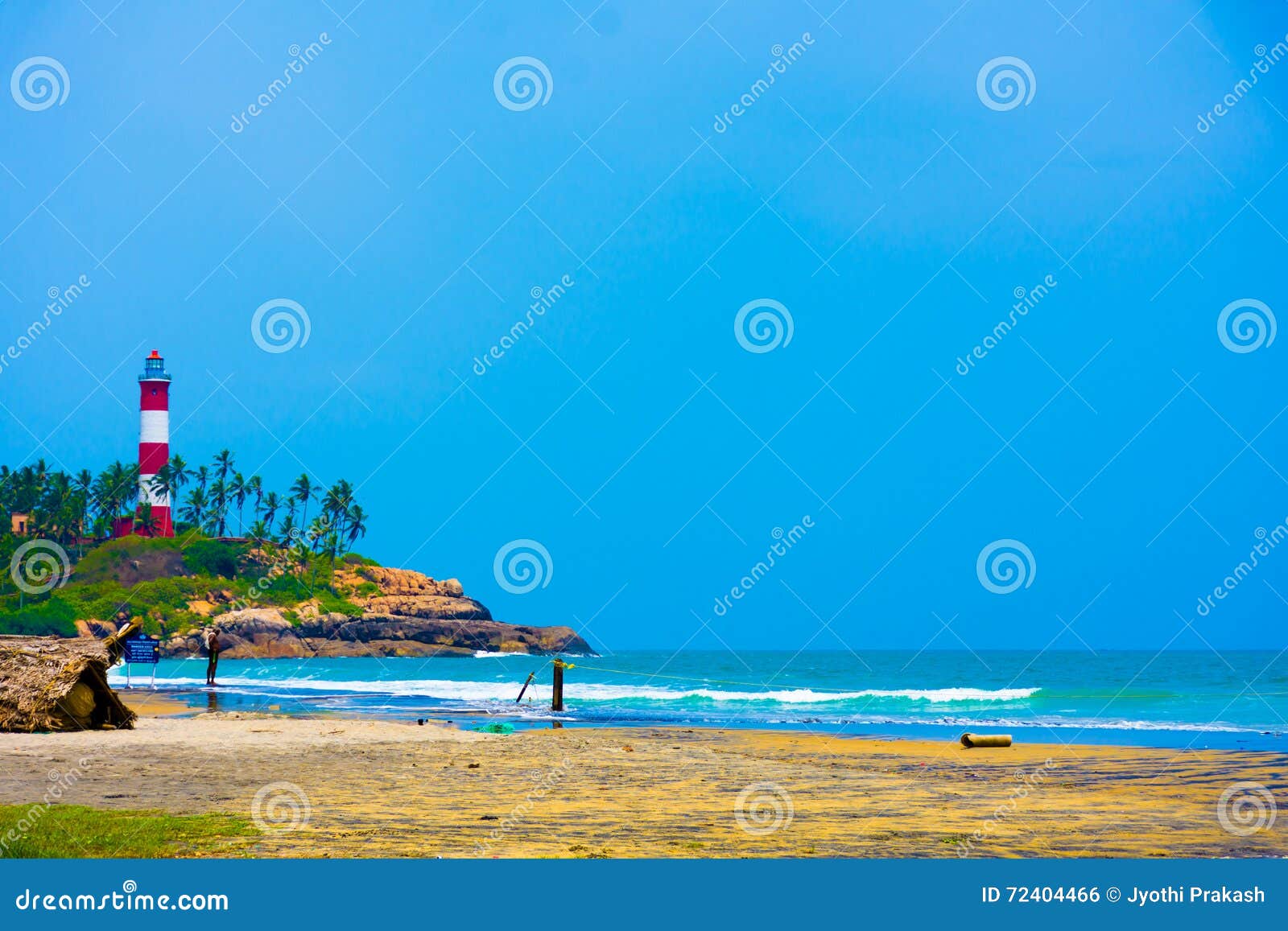 Kovalam lighthouse stock photo. Image of kovalam, seashore - 72404466