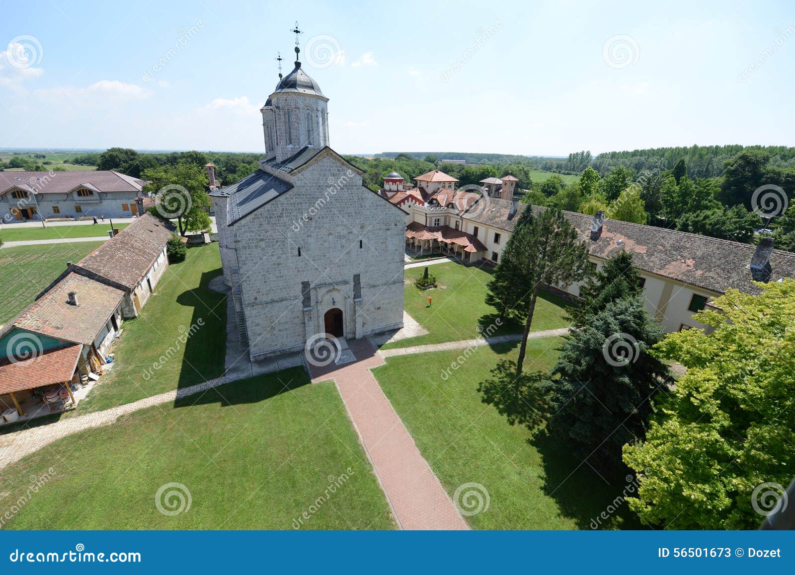 Kovilj Orthodox Monastery Serbia Stock Image - Image of holy, belfry ...