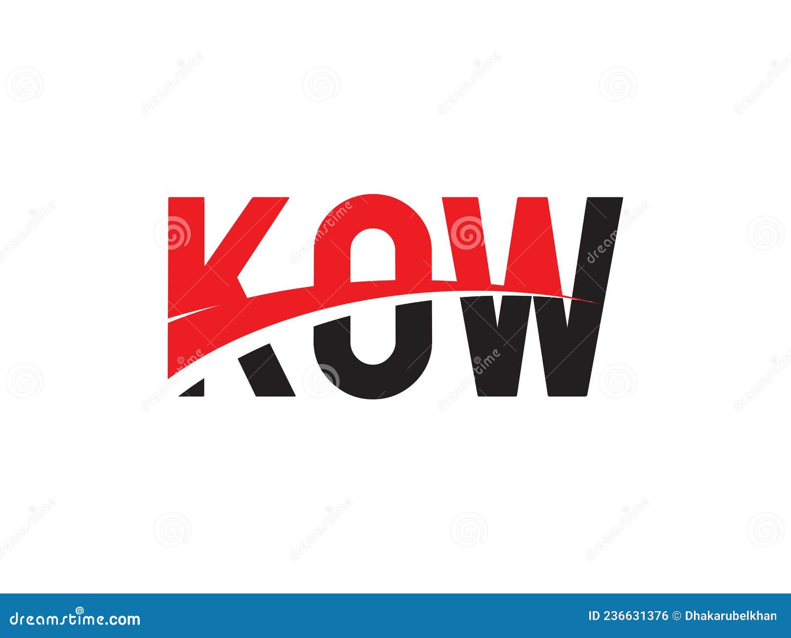 KOW Letter Initial Logo Design Vector Illustration Stock Vector ...