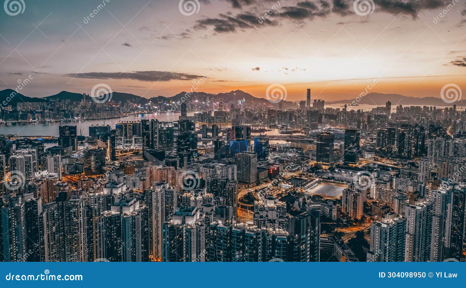The Kowloon Cityscape at Night, Kowloon Peak Jan 14 2021 Editorial ...