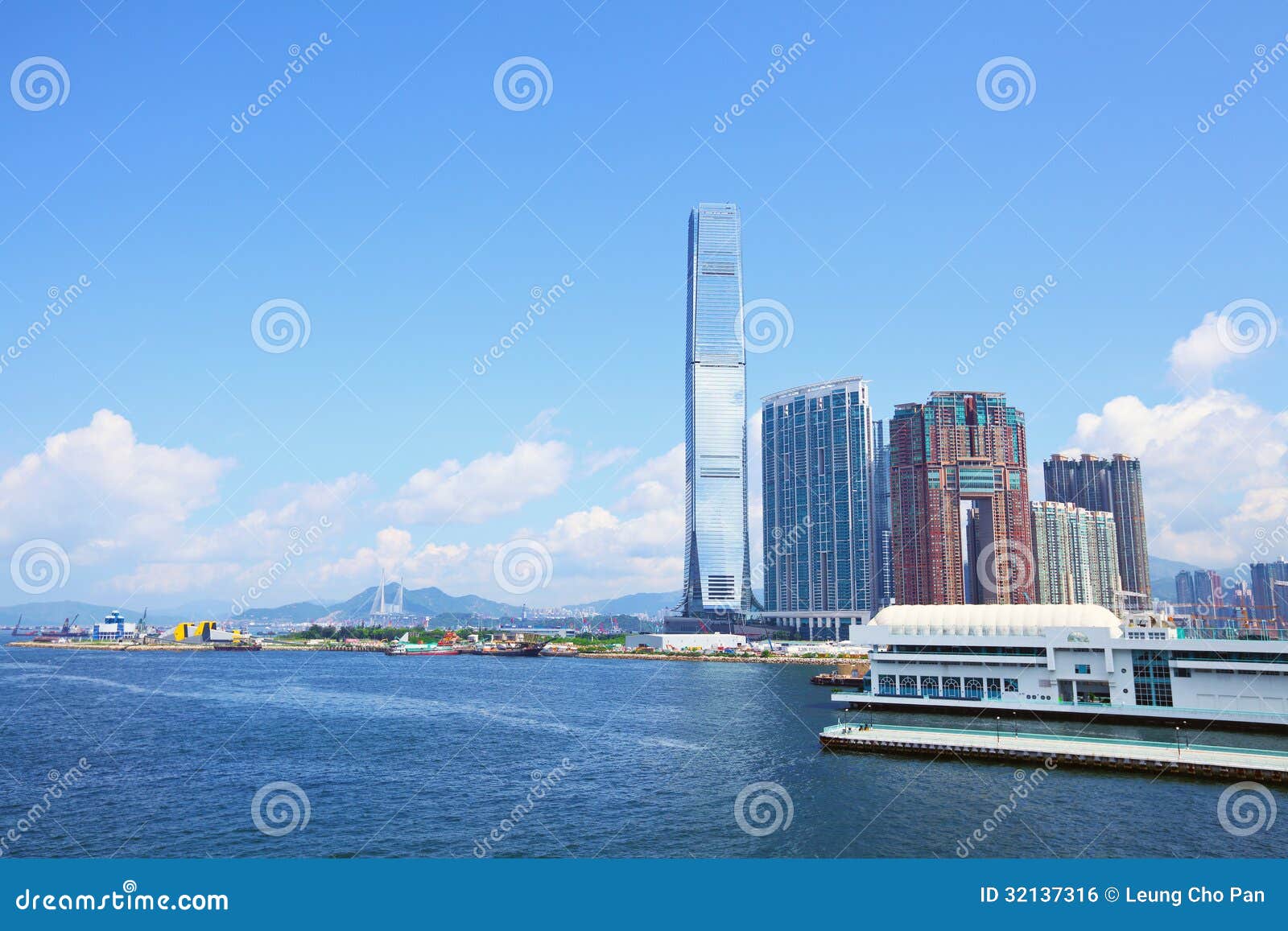 Kowloon downtown stock photo. Image of hongkong, port - 32137316