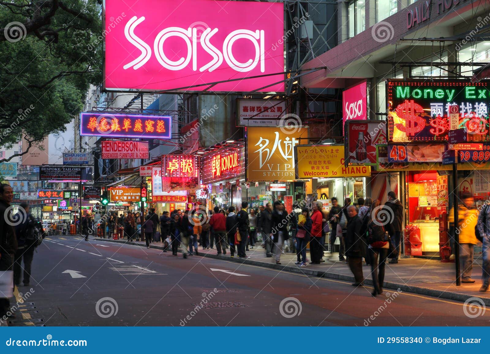 Kowloon, Hong Kong, China editorial image. Image of evening - 29558340