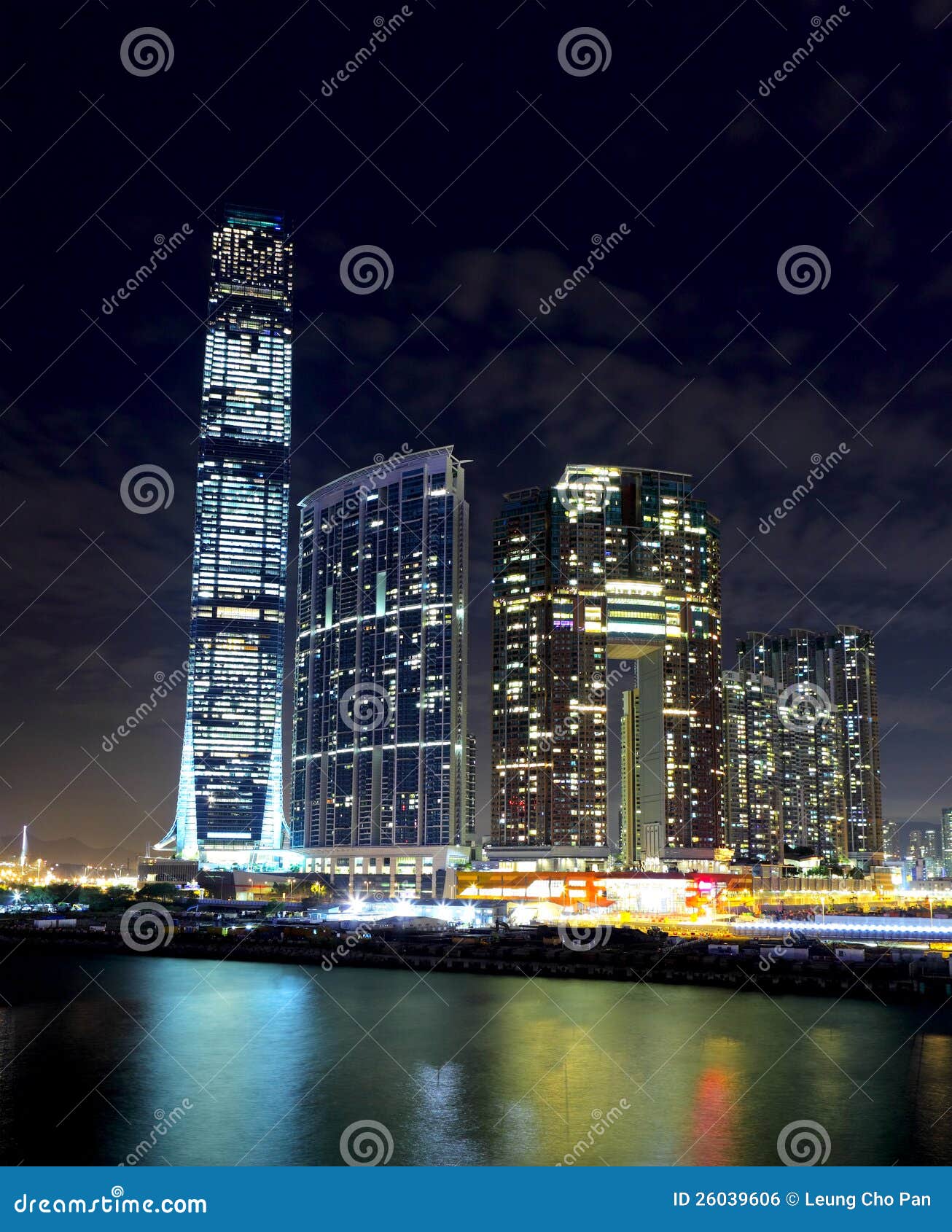 Kowloon at night stock photo. Image of beauty, china - 26039606