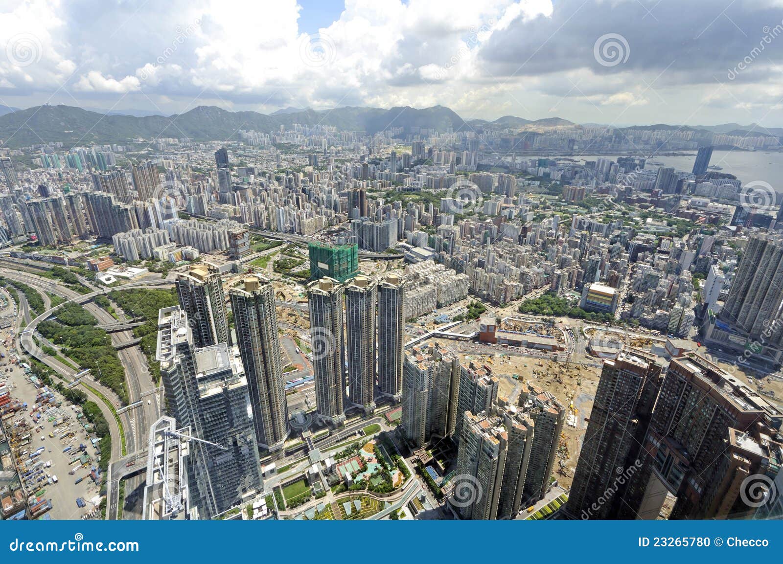 Kowloon View from International Commerce Center Stock Photo - Image of ...