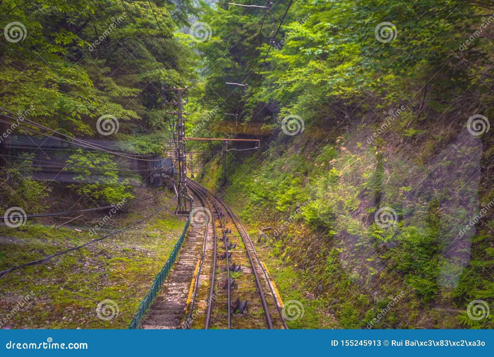 Koyasan - June 04, 2019: Funicular Path To Koyasan, Japan Stock Image ...
