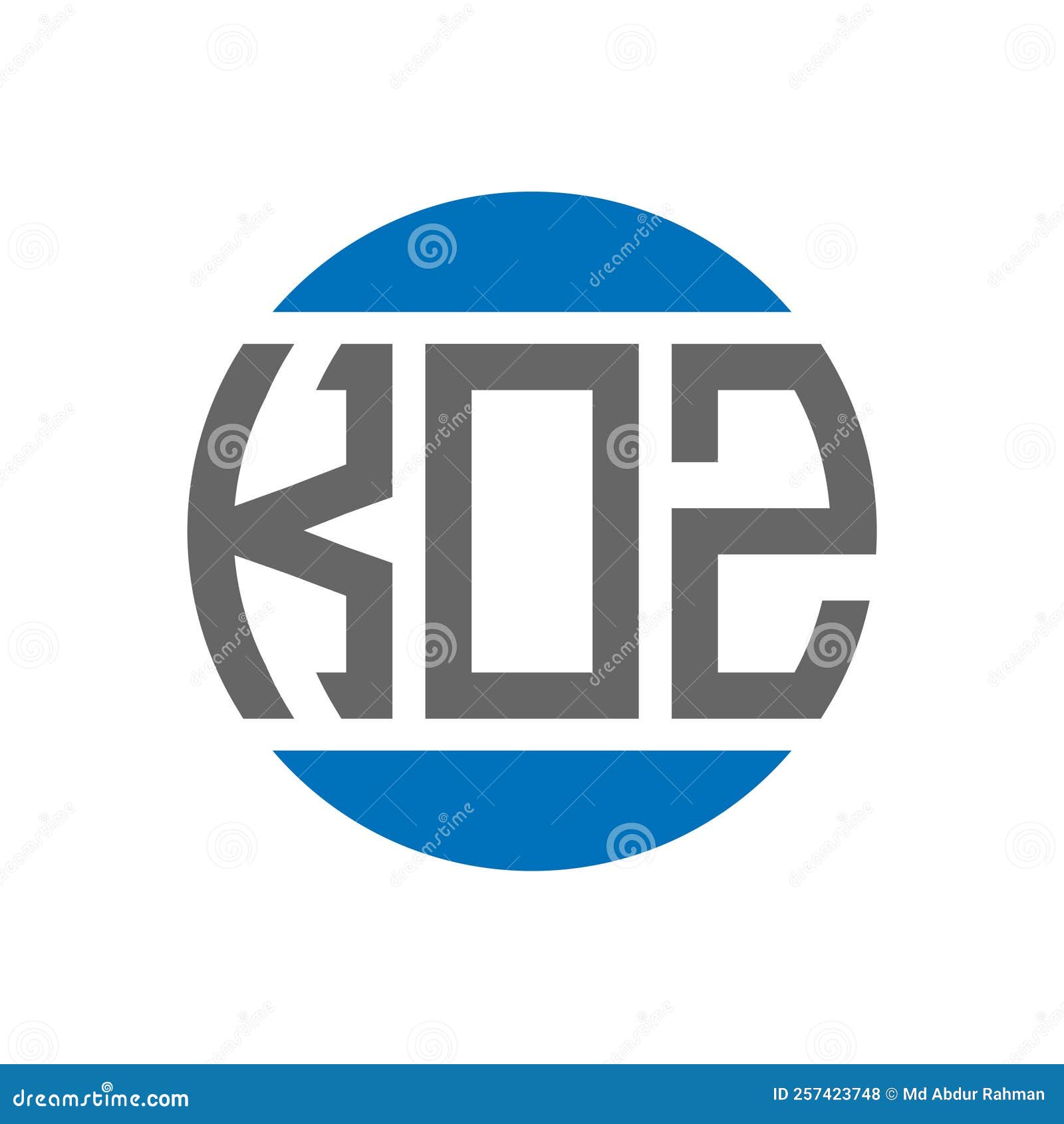 KOZ Letter Logo Design on White Background. KOZ Creative Initials ...