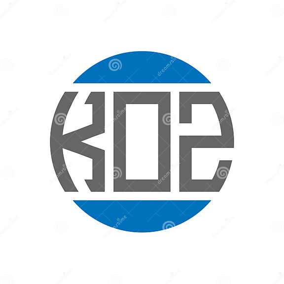 KOZ Letter Logo Design on White Background. KOZ Creative Initials ...