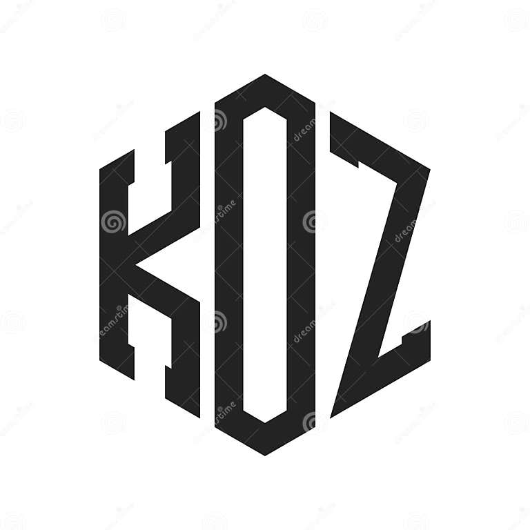 KOZ Logo Design. Initial Letter KOZ Monogram Logo Using Hexagon Shape ...