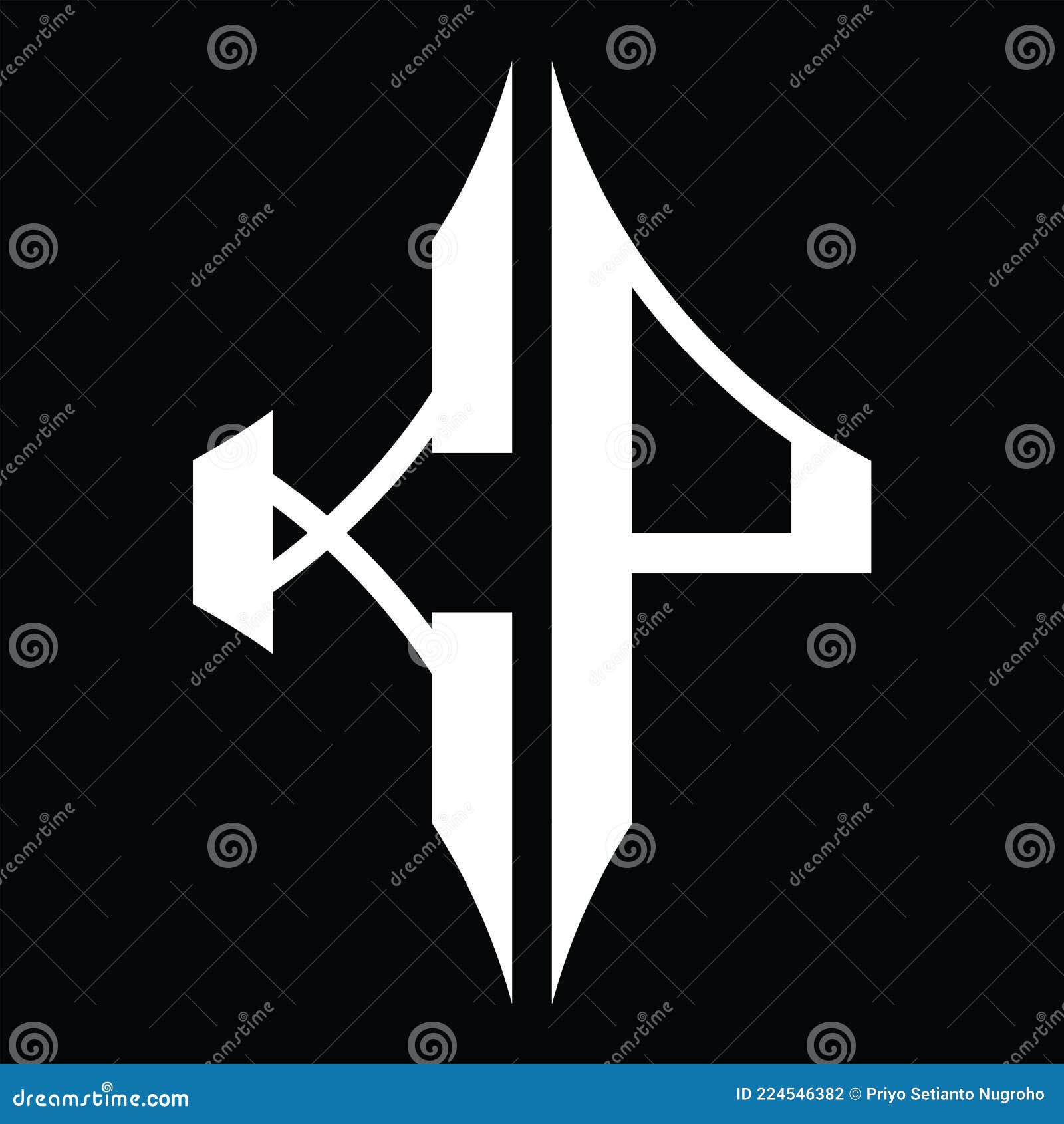 KP Logo Monogram with Diamond Shape Design Template Stock Vector ...